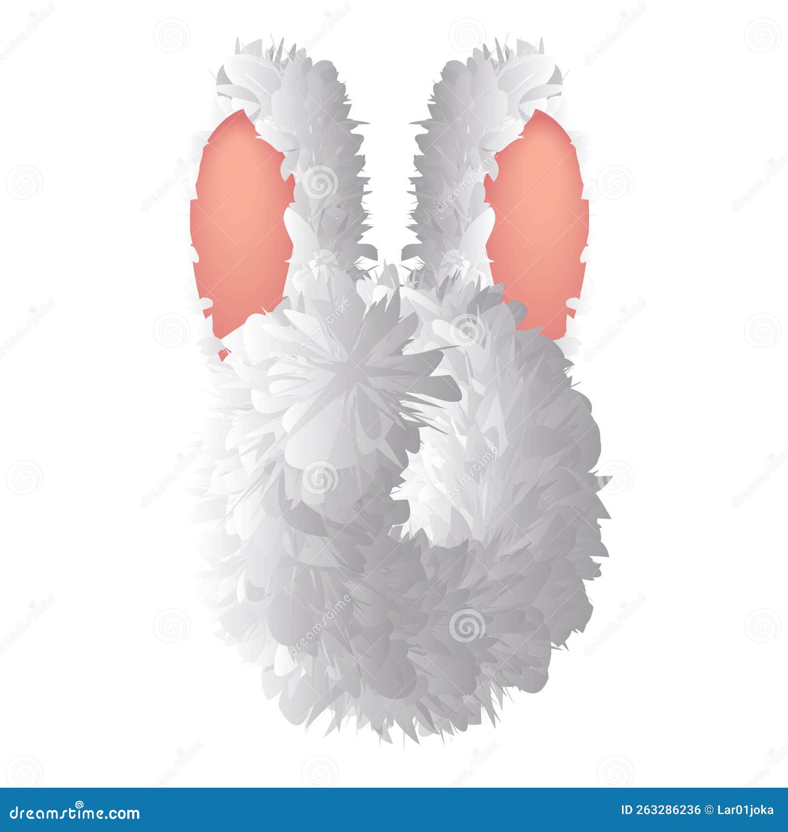 Isolated Fluffy Abstract Rabbit Avatar Vector Stock Vector ...