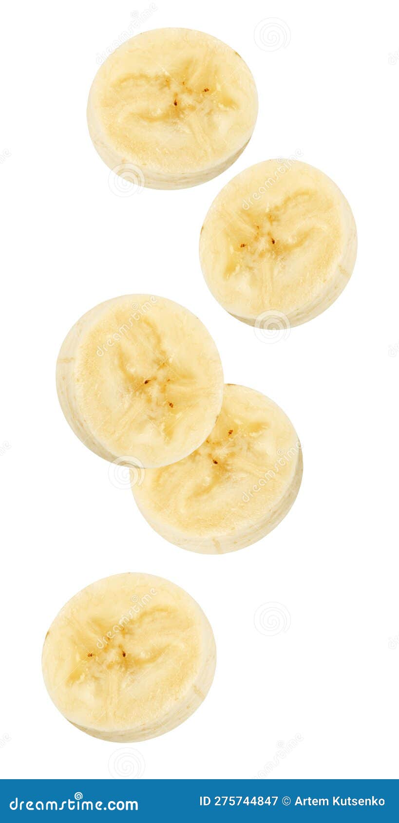 Isolated Flying Banana. Peeled Falling Banana Slices Isolated On White ... Isolated Flying Banana. Peeled Falling Banana Slices Isolated On White ...