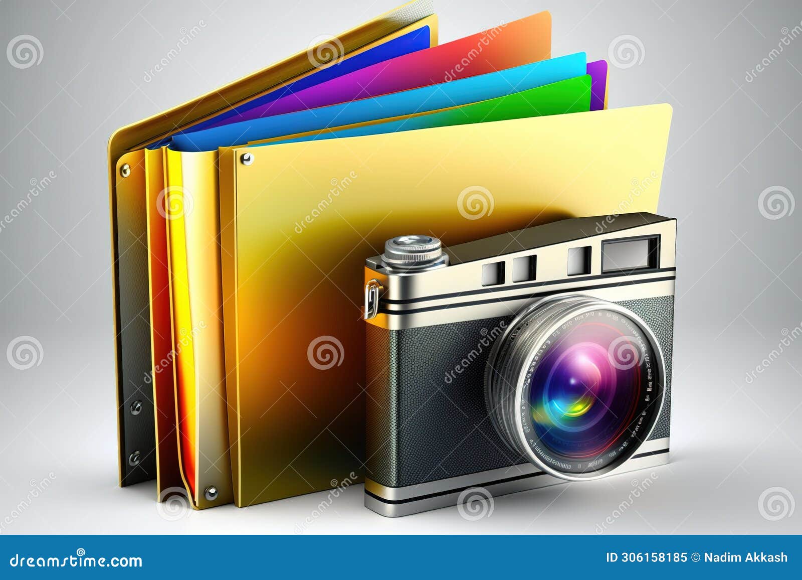 On Isolated Folder Camera Photo Icon Folder Pc Album Photo Stock ...