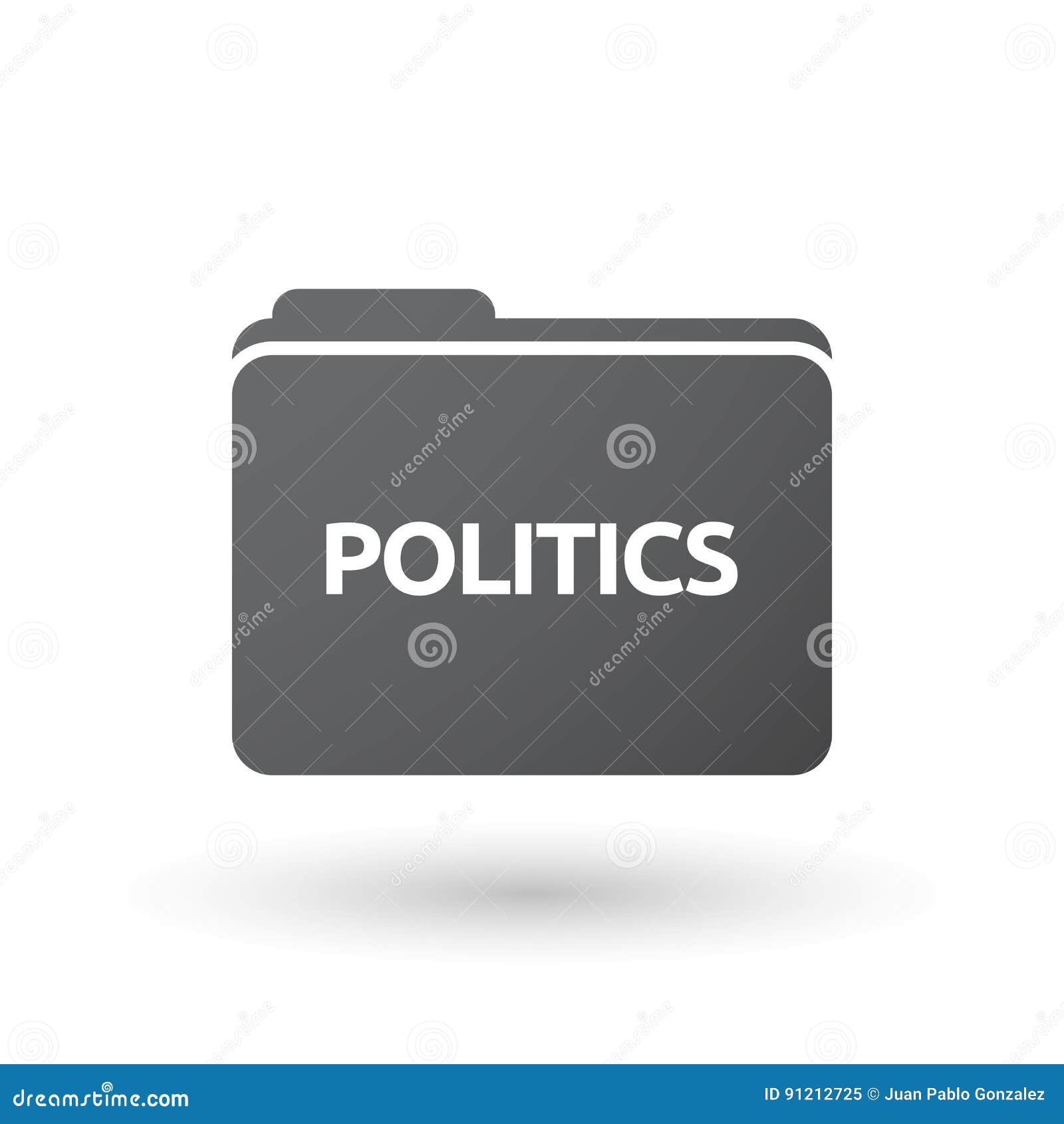 Isolated Folder Signal with the Text POLITICS Stock Illustration ...