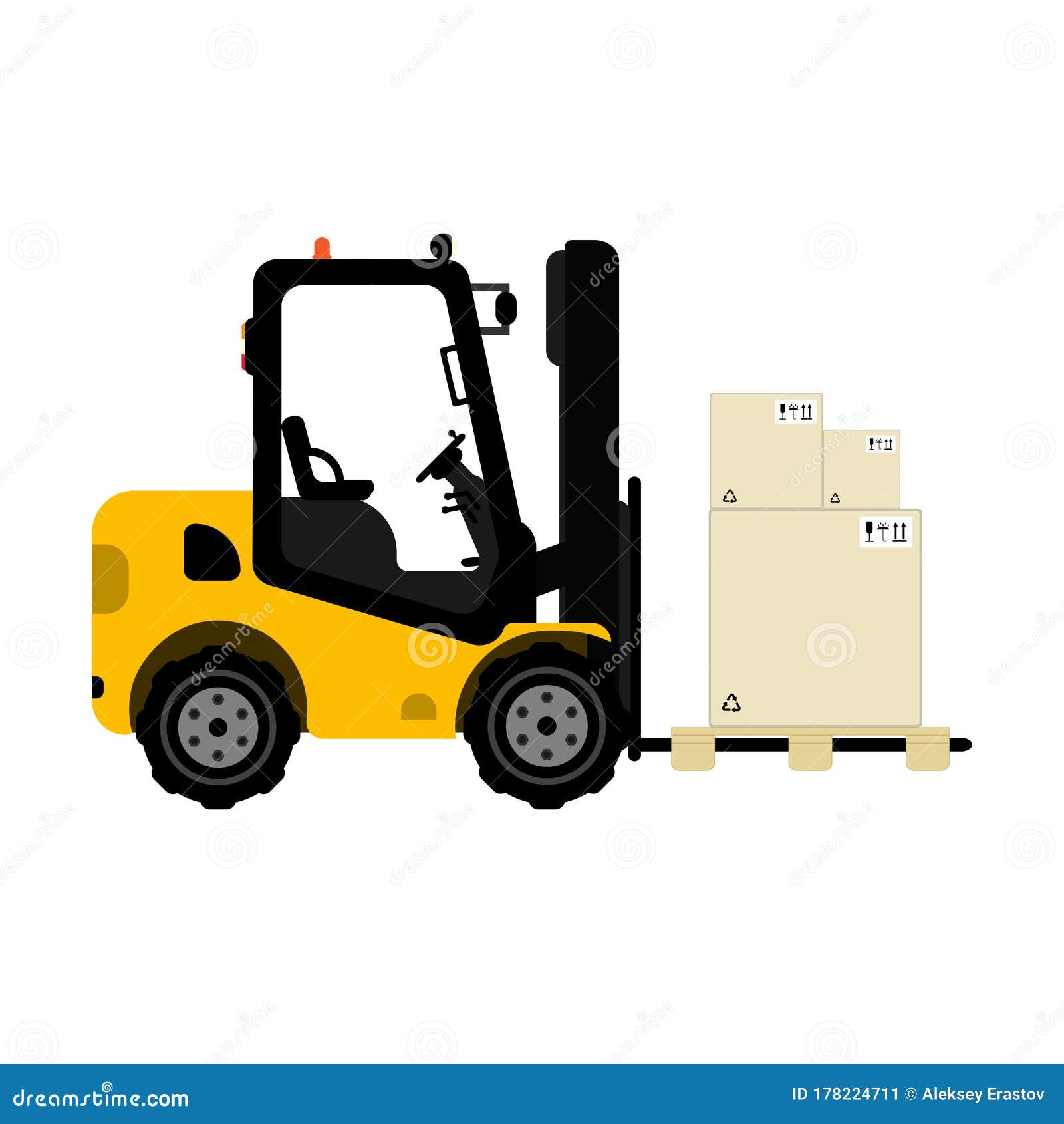 Isolated Pallet Truck With Pallet On Transparent Background Cartoon ...