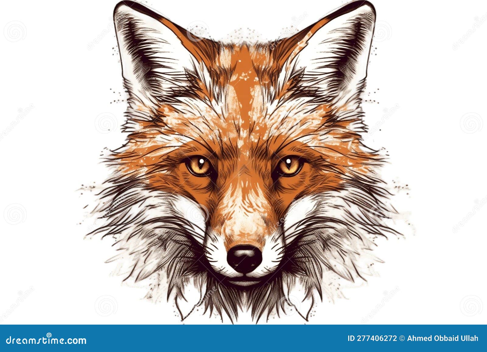 Isolated Fox Portrait on Transparent Background Stock Photo ...