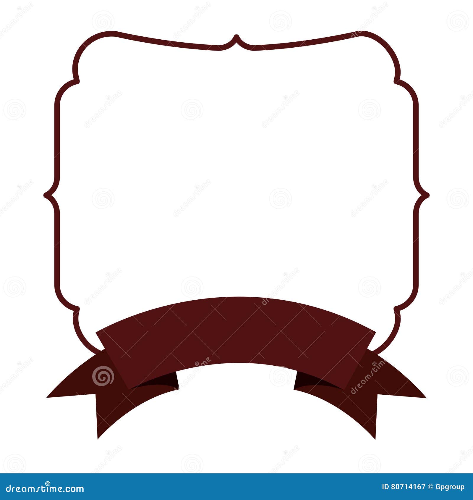 Isolated Frame with Ribbon Design Stock Vector - Illustration of design ...