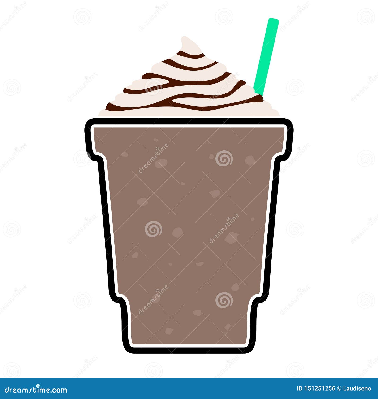 Isolated frappe icon stock vector. Illustration of outline - 151251256