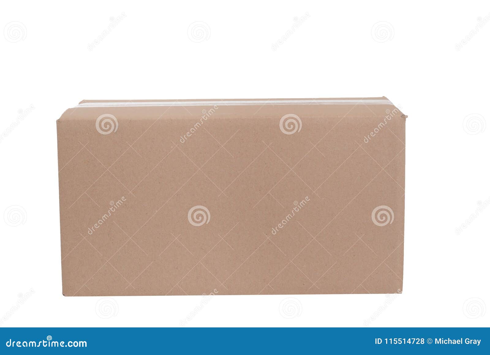 Isolated Front View Cardboard Box Stock Photo - Image of packaging ...
