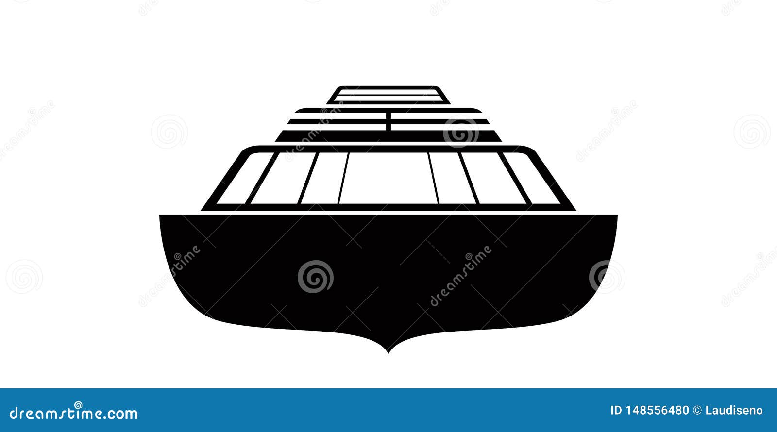 Isolated Front View of a Yacht Icon Stock Vector - Illustration of sail ...