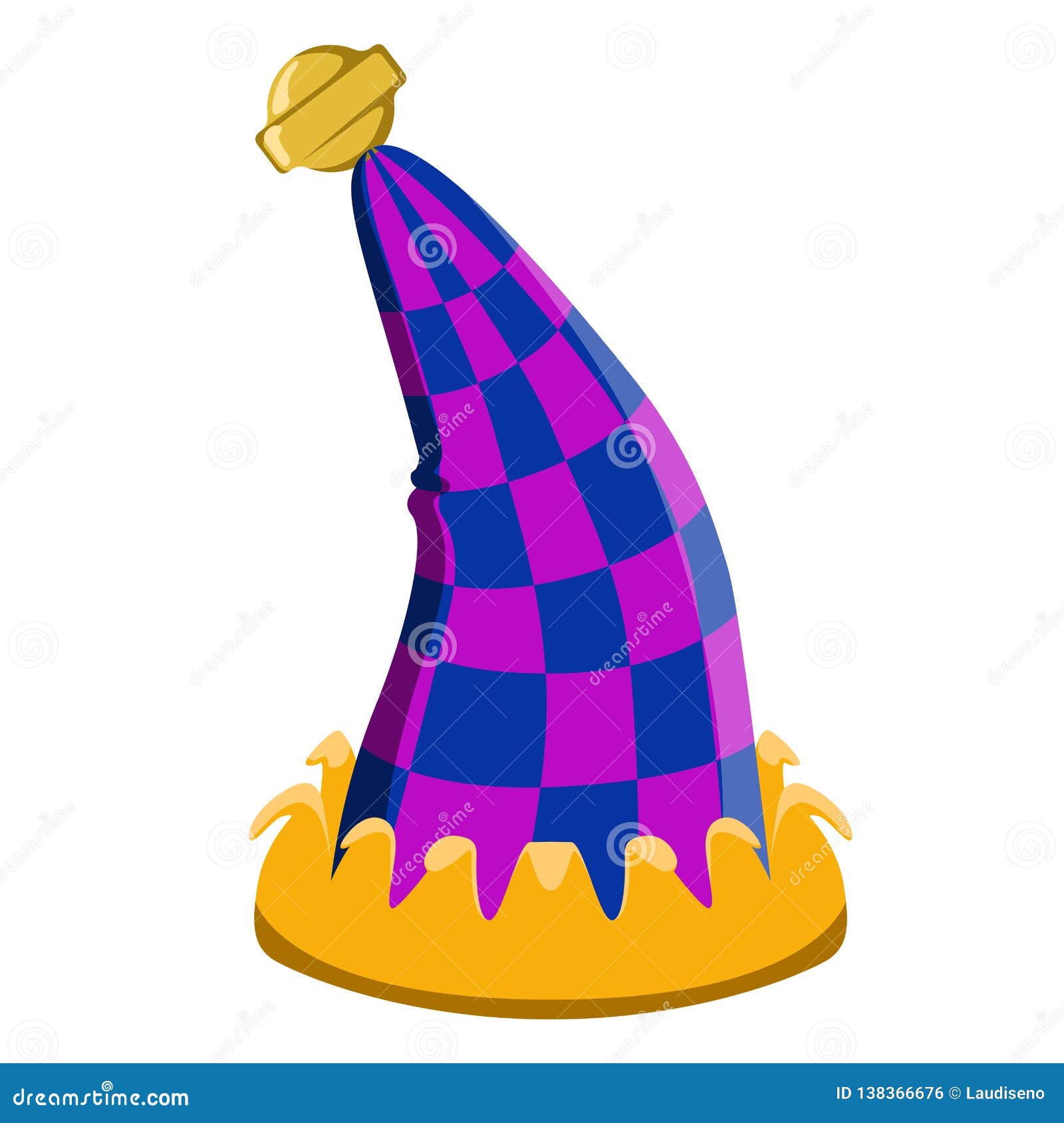 Isolated funny hat stock vector. Illustration of joker - 138366676