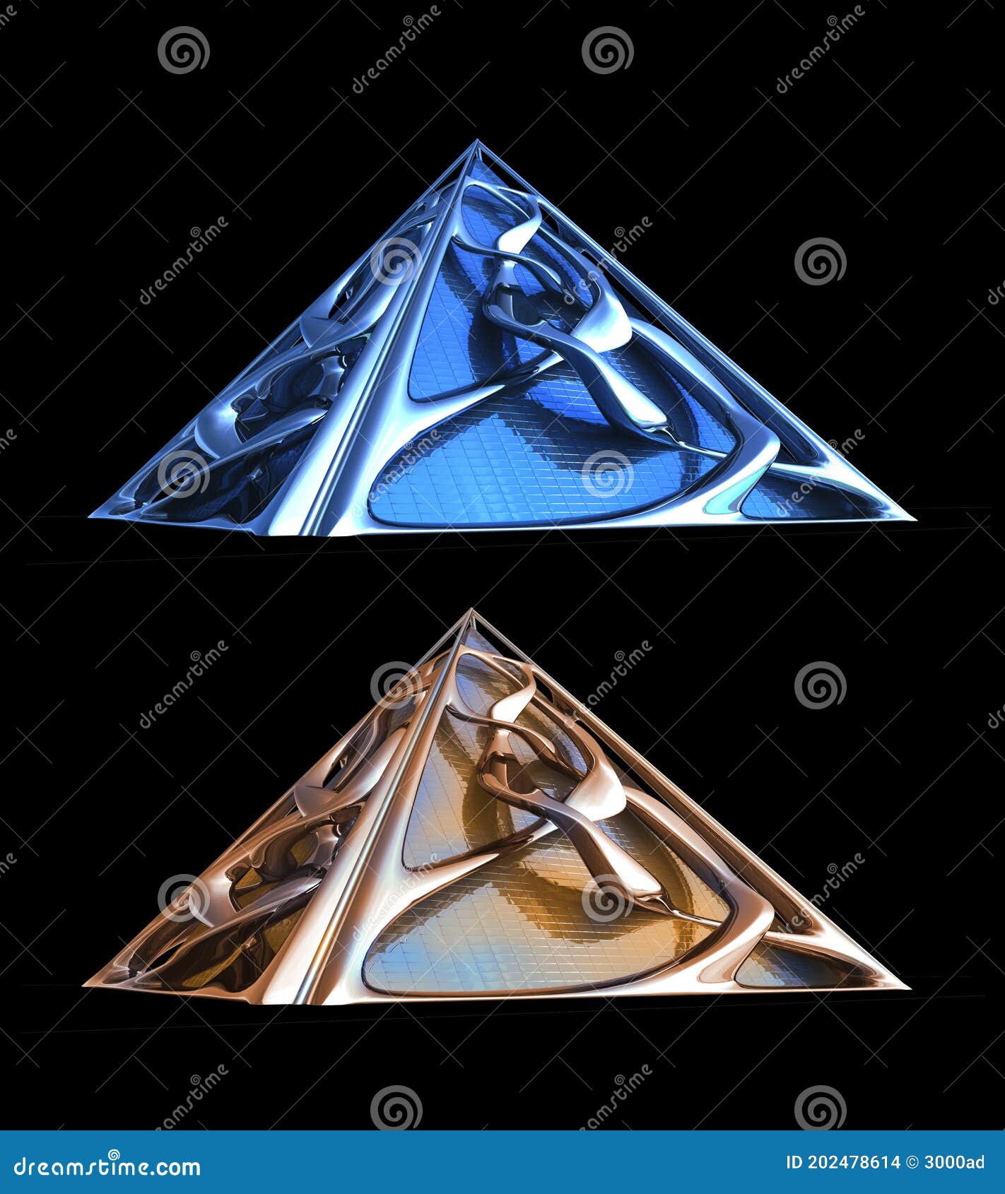 Isolated Futuristic Architectural Structures Stock Illustration ...