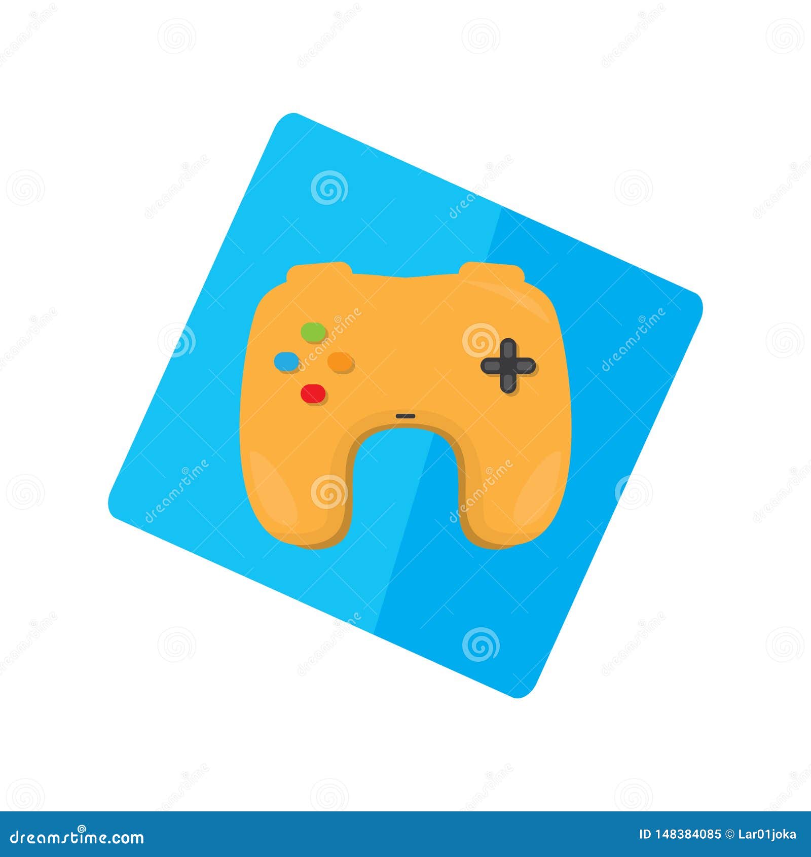 Isolated Gamepad Symbol on a Sticker Stock Vector - Illustration of ...