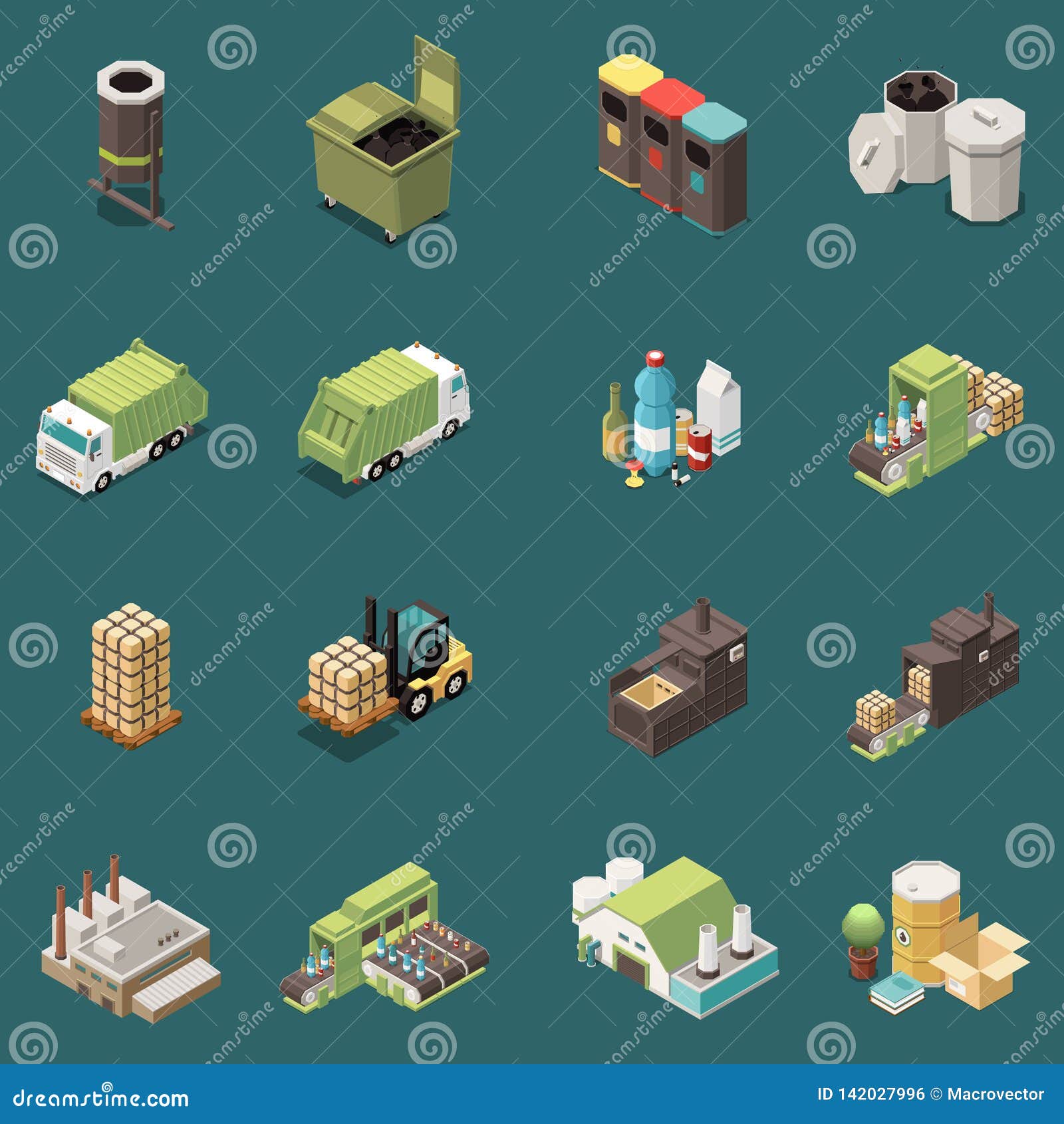 Isolated Garbage Recycling Icon Set Stock Vector - Illustration of ... Isolated Garbage Recycling Icon Set Stock Vector - Illustration of ...