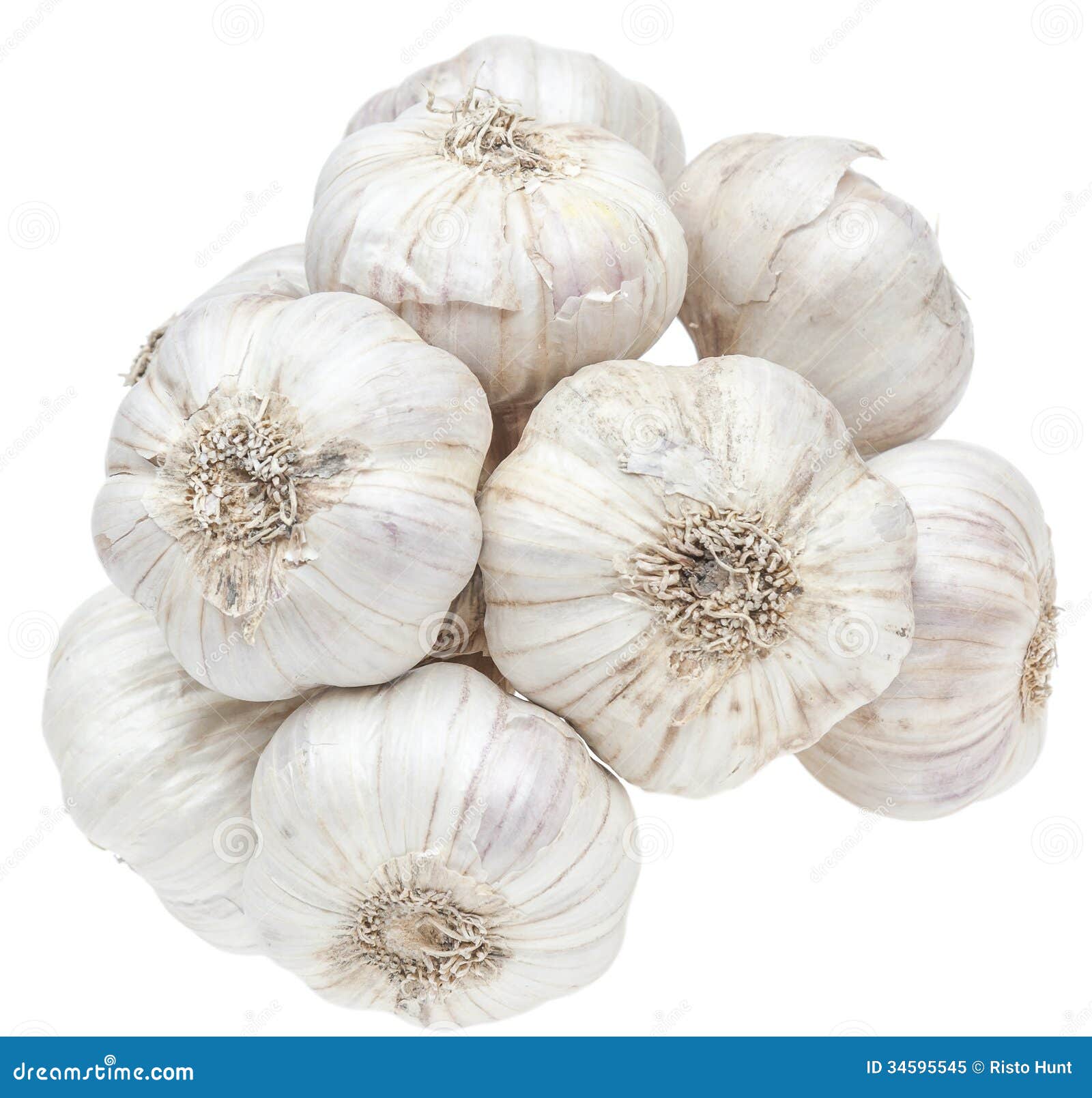 Isolated garlic bunch stock image. Image of vegetable - 34595545