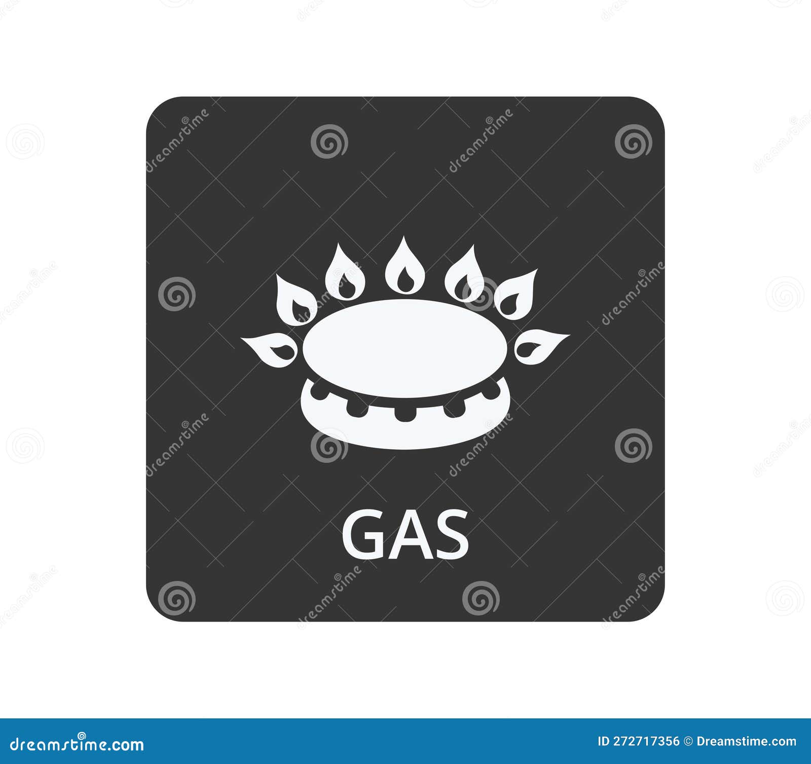 Isolated Gas Cooking Symbol on Black Background. Stock Vector ...