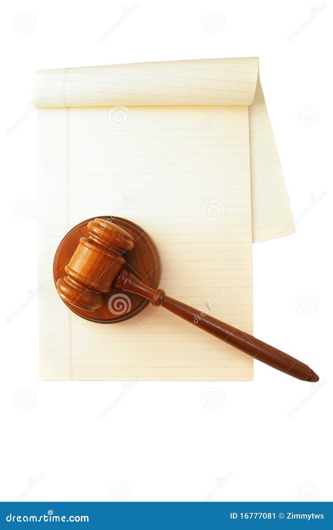 Isolated gavel and paper stock image. Image of page, document - 16777081