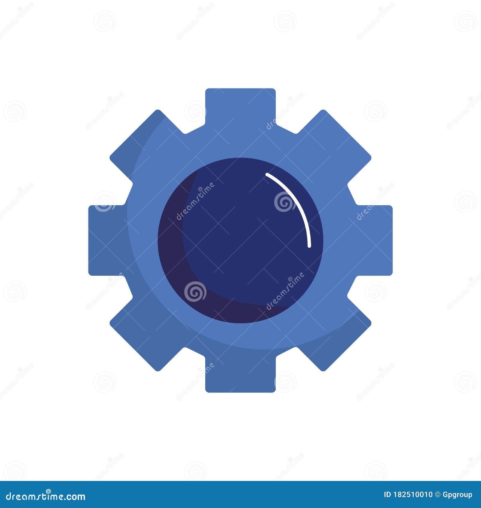 Isolated Gear Flat Style Icon Vector Design Stock Vector - Illustration ...