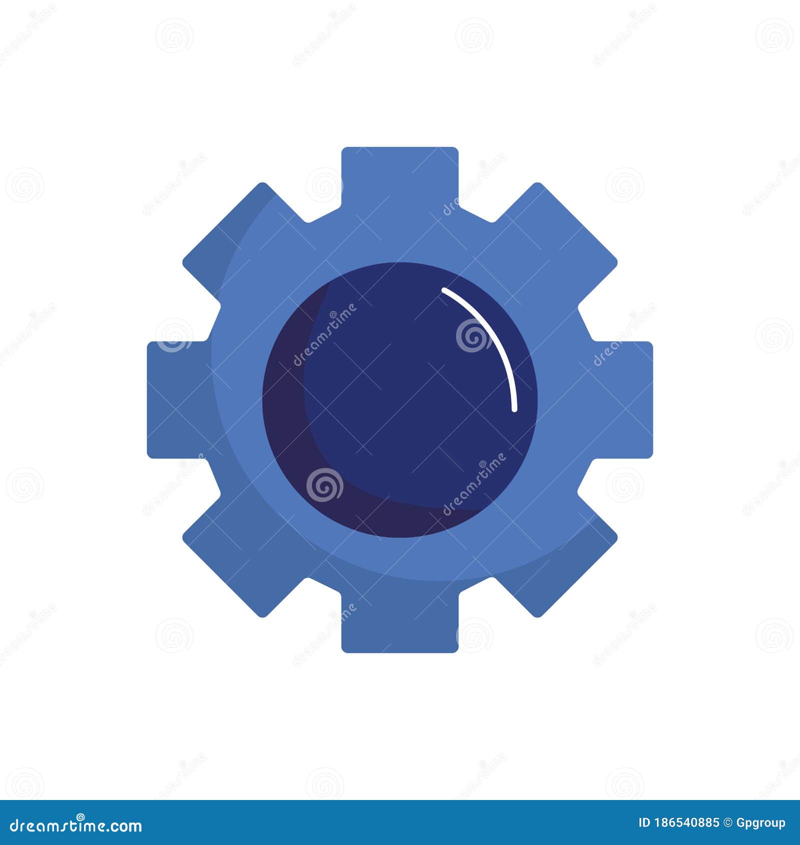 Isolated Gear Flat Style Icon Vector Design Stock Vector - Illustration ...