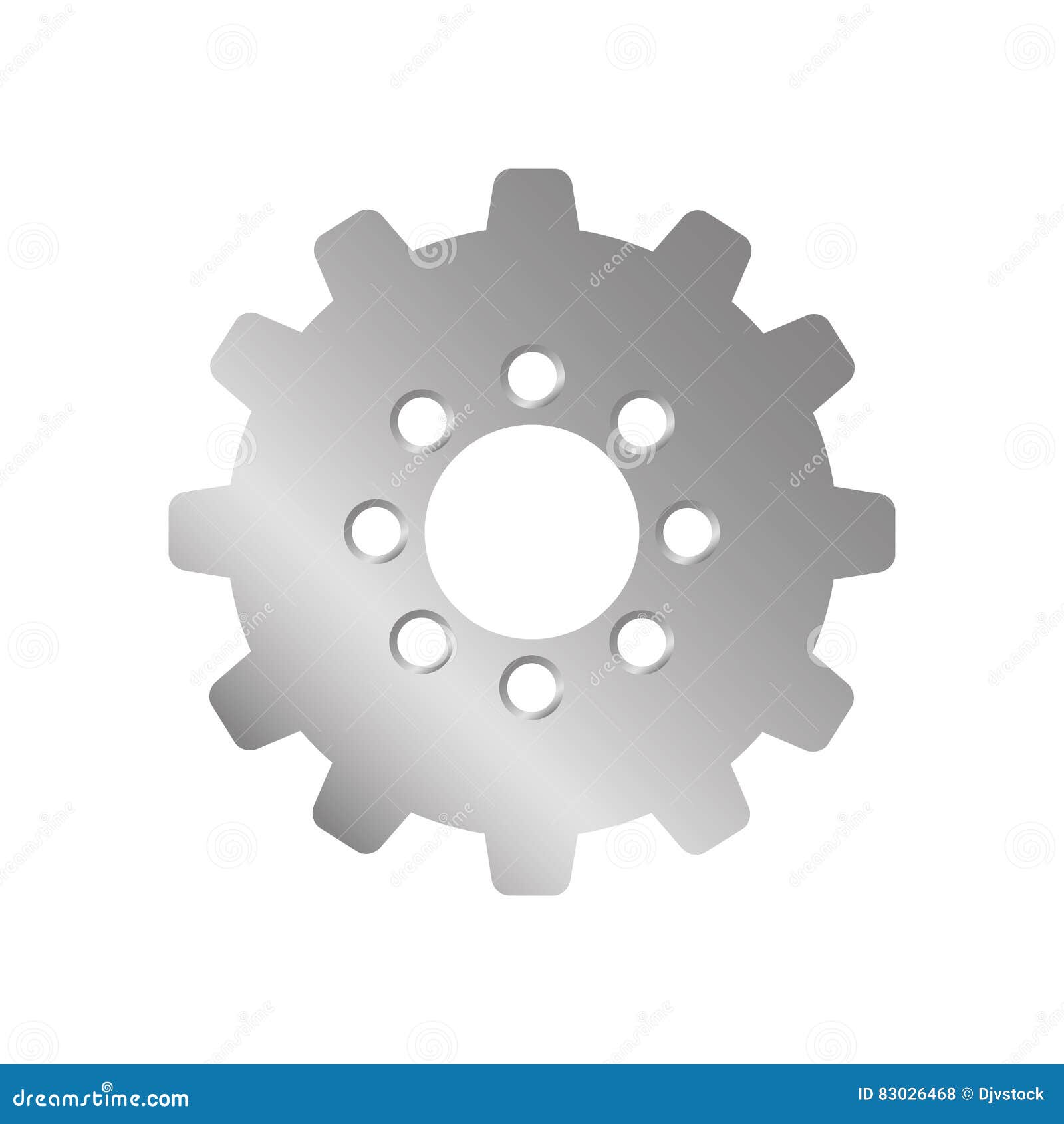 Isolated gear piece stock illustration. Illustration of mechanics ...