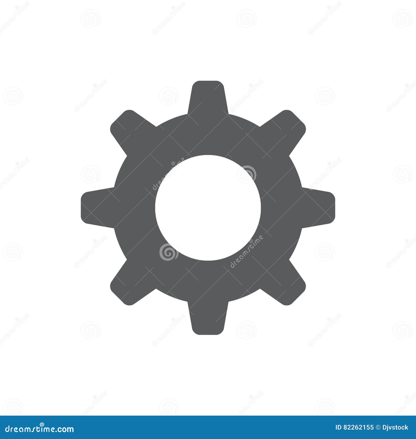 Isolated gear symbol stock vector. Illustration of machine - 82262155
