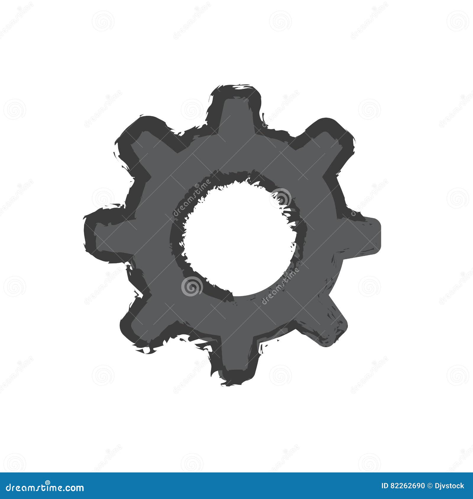 Isolated gear symbol stock vector. Illustration of mechanics - 82262690