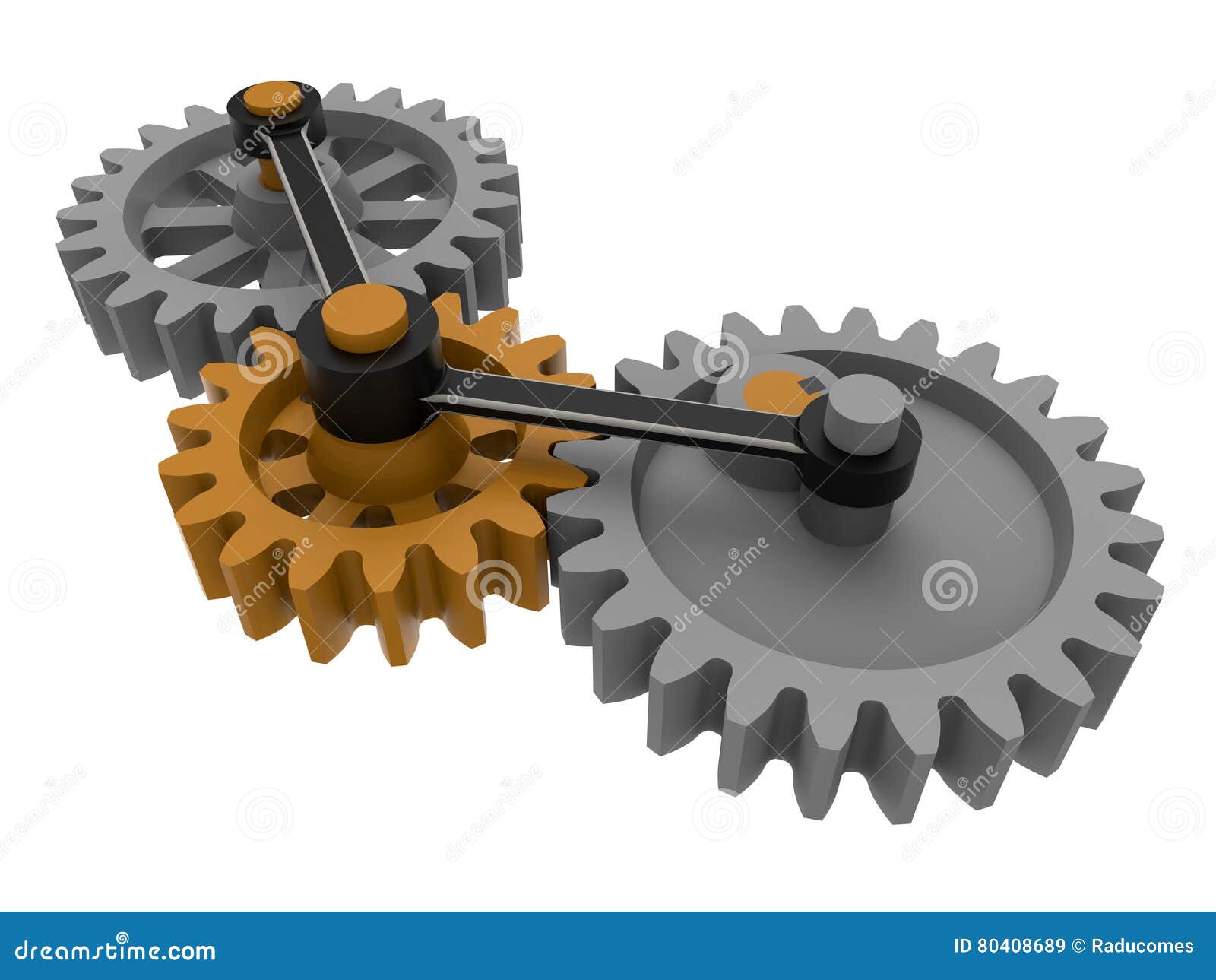 Isolated gears assembly stock illustration. Illustration of arrangement ...