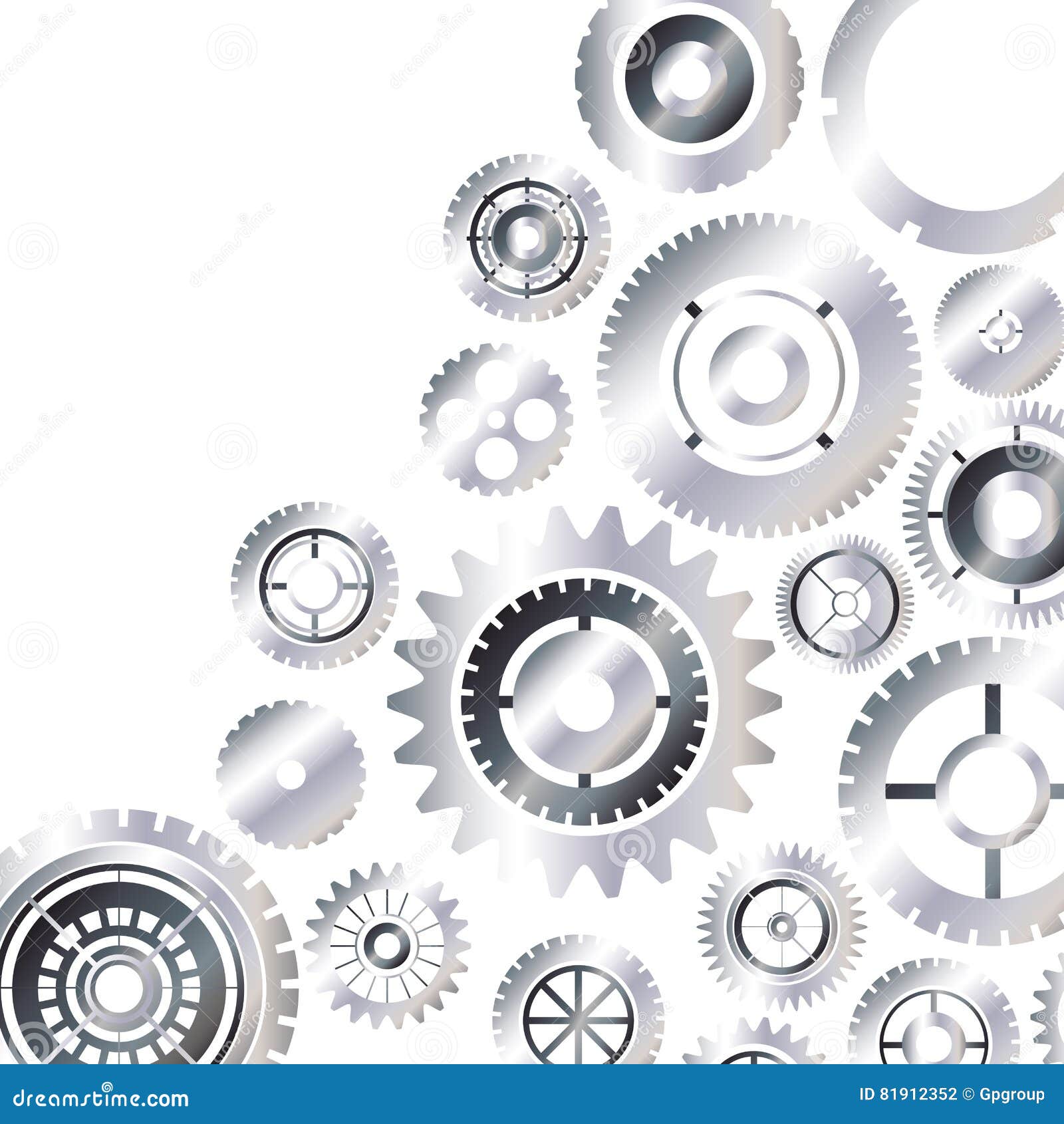 Isolated gears design stock illustration. Illustration of engineering ...