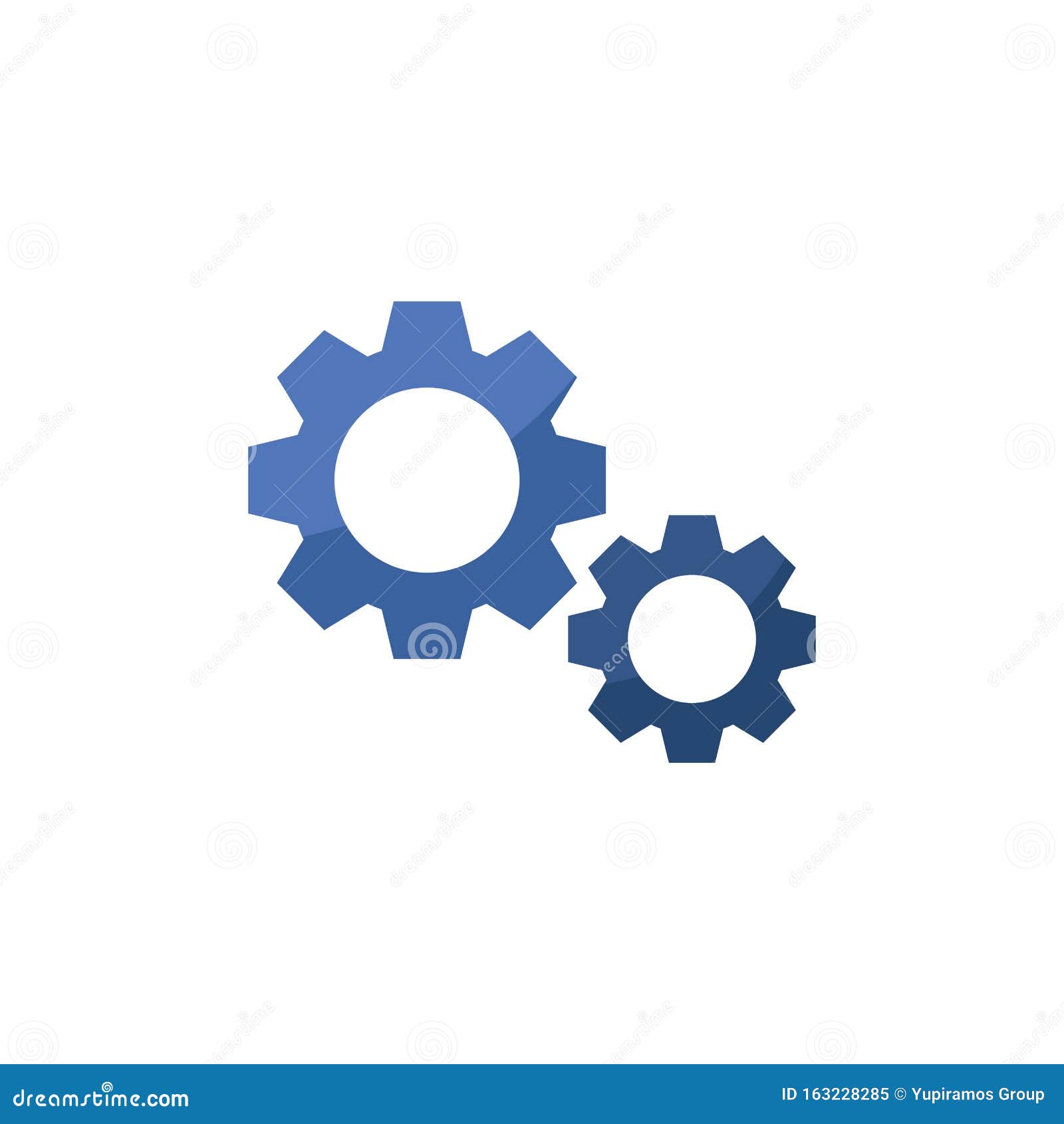 Isolated Gears Icon Flat Design Stock Vector - Illustration of icon ...