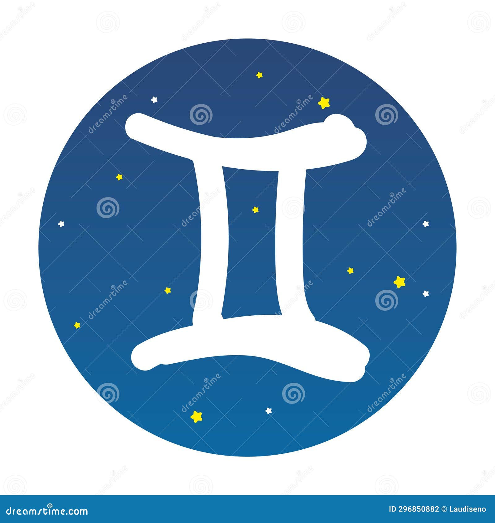 Isolated Gemini Colored Zodiac Sign Symbol Vector Stock Vector ...
