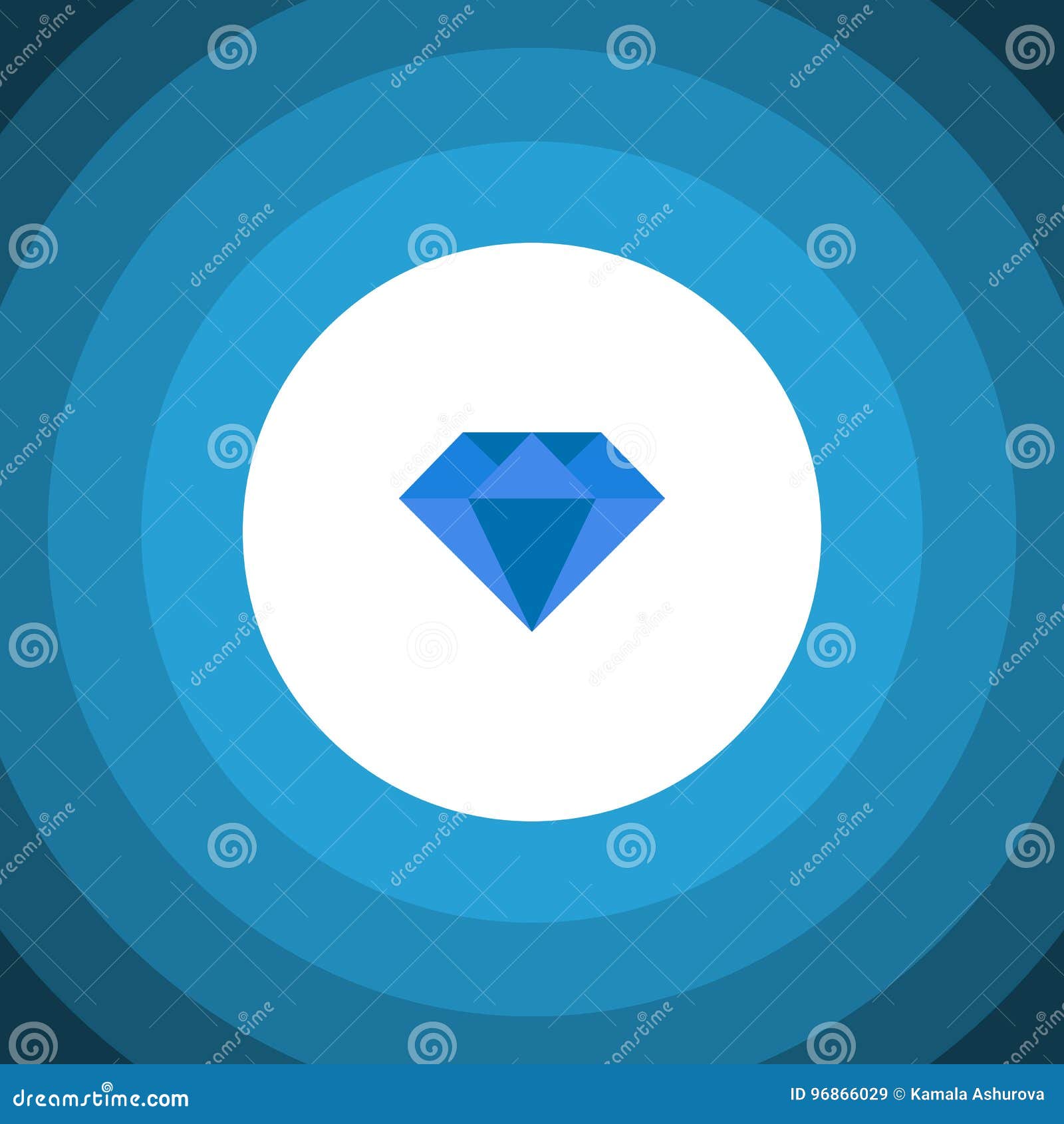 Gemstone Carat Icon, Cartoon Style Vector Illustration | CartoonDealer ...