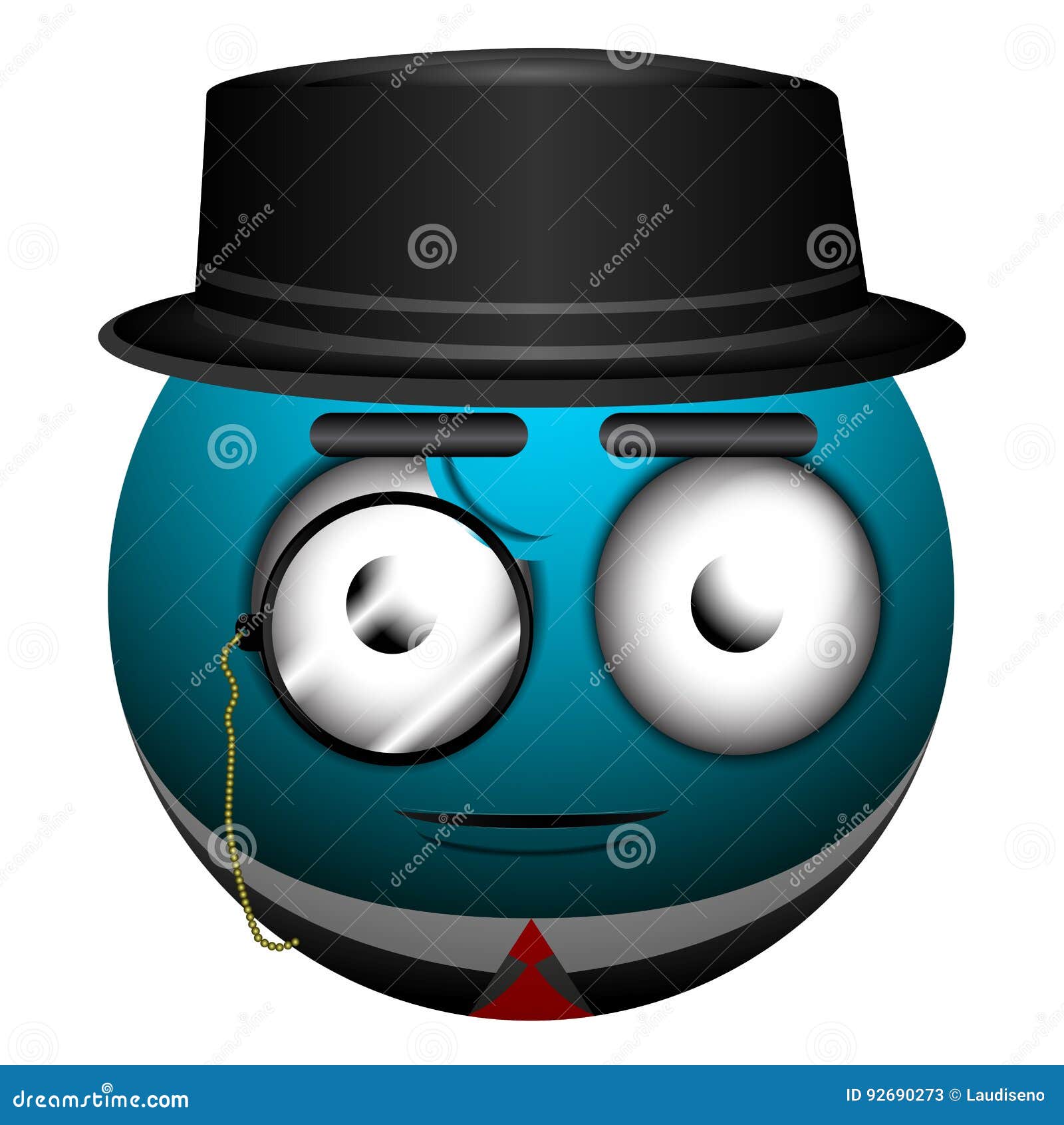Isolated gentleman emote stock illustration. Illustration of cute ...