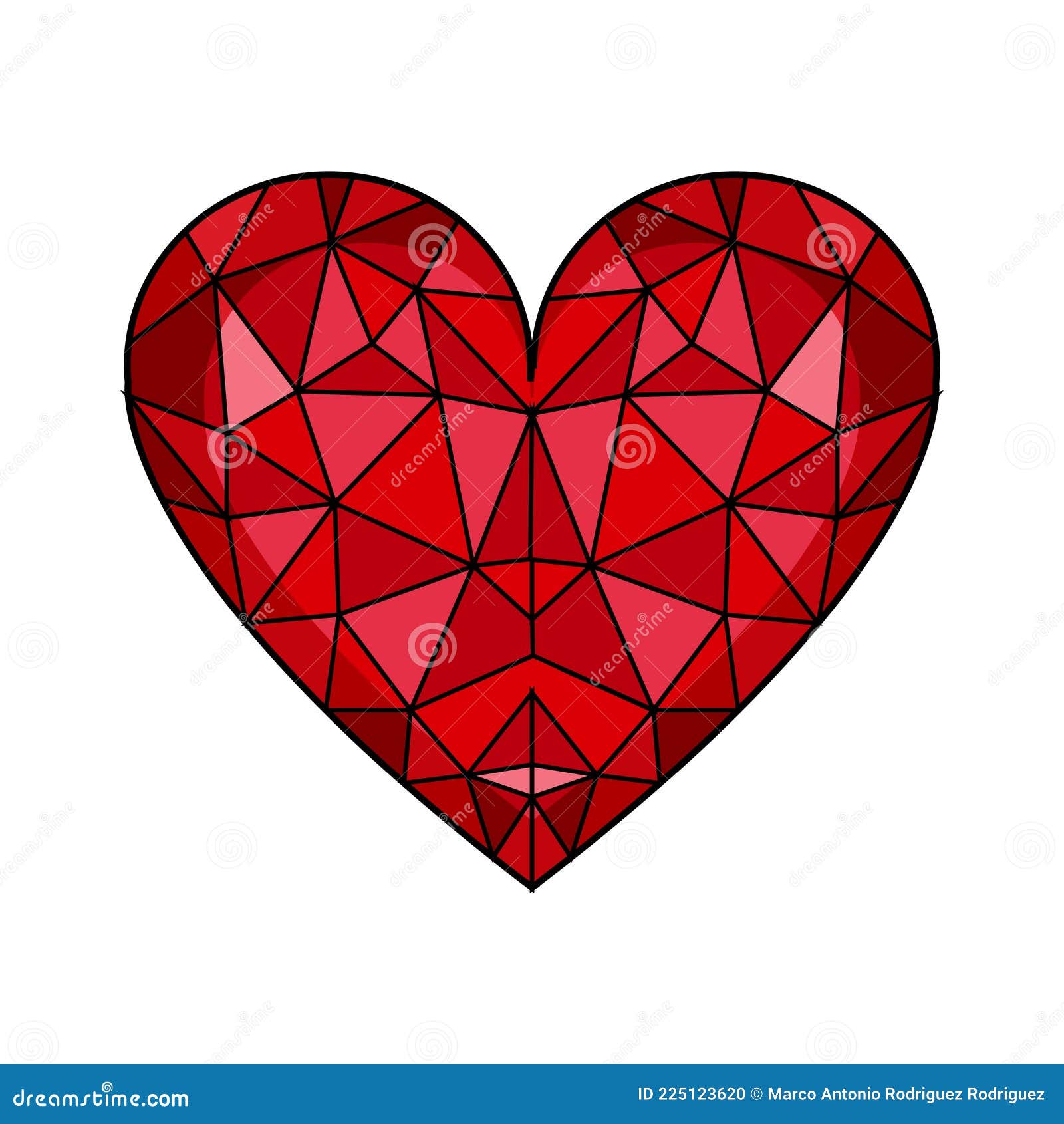 Isolated Geometric Heart Shape Icon Stock Vector - Illustration of card ...