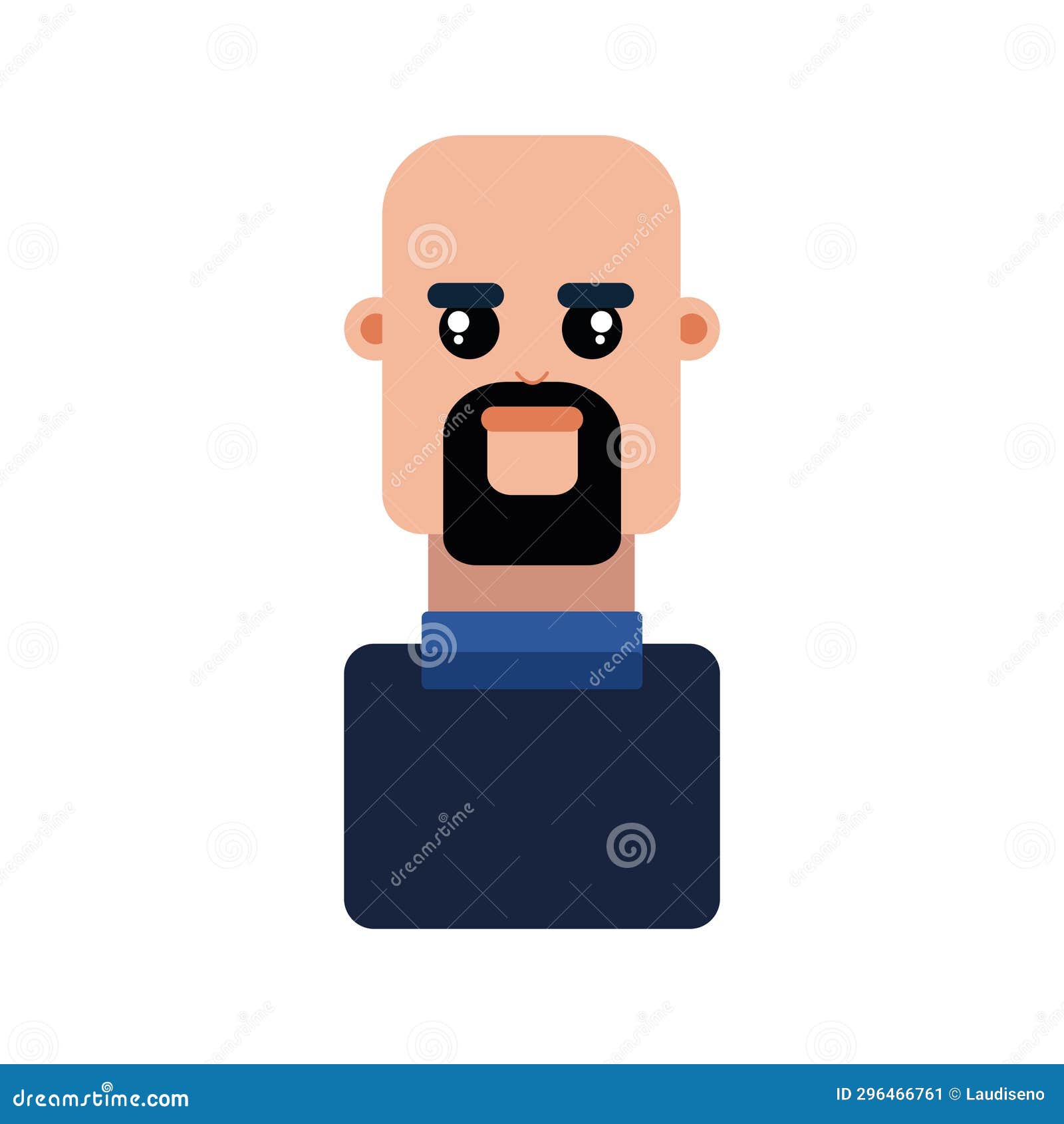 Isolated Geometric Male Cute Character Vector Stock Illustration ...