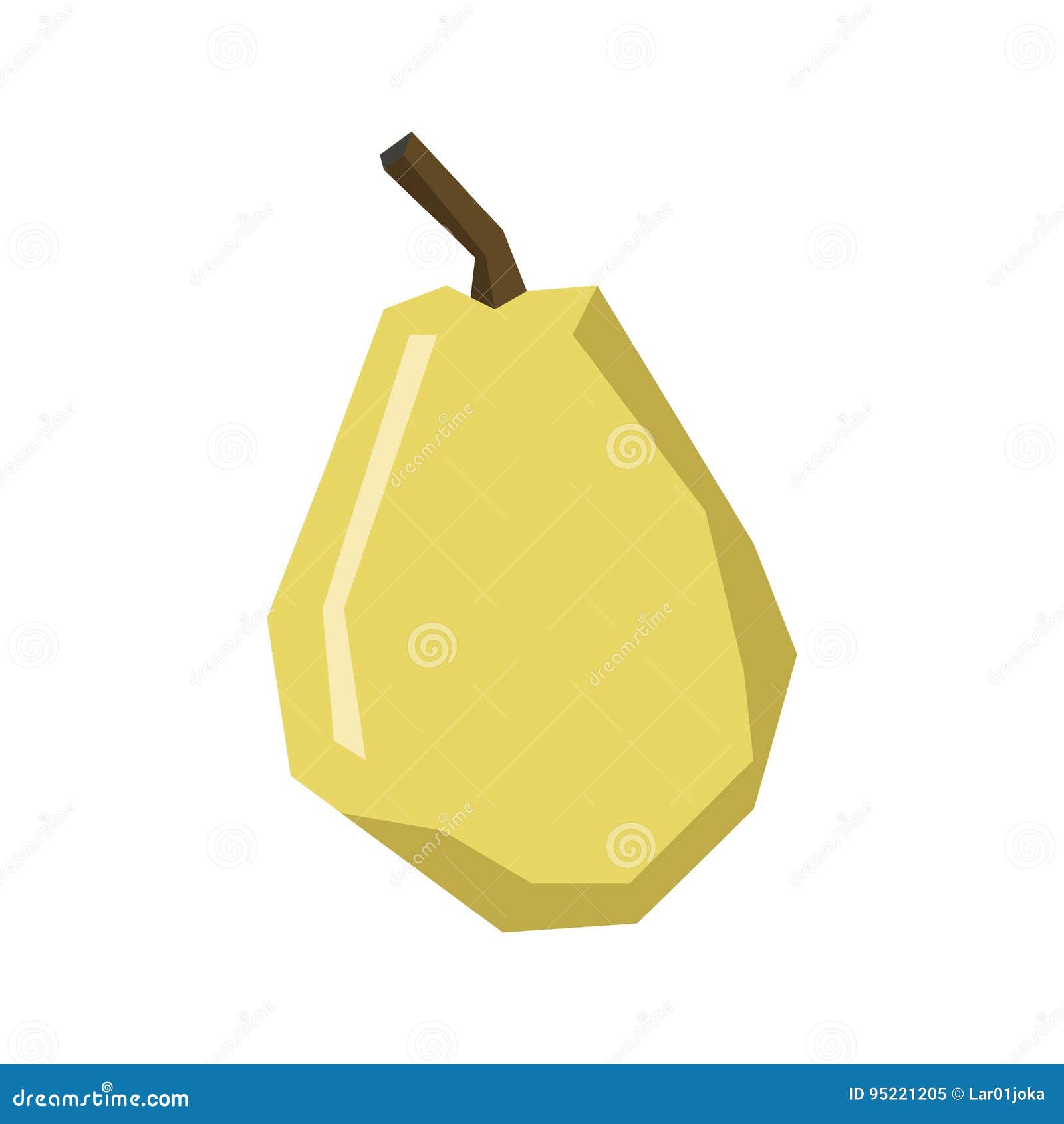 Isolated geometric pear stock vector. Illustration of creative - 95221205