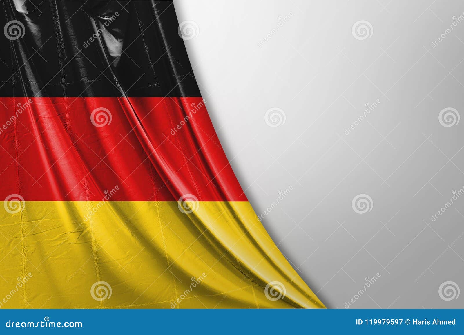 Isolated Germany Flag Waving, 3D Realistic Germany Flag Rendered Stock ...