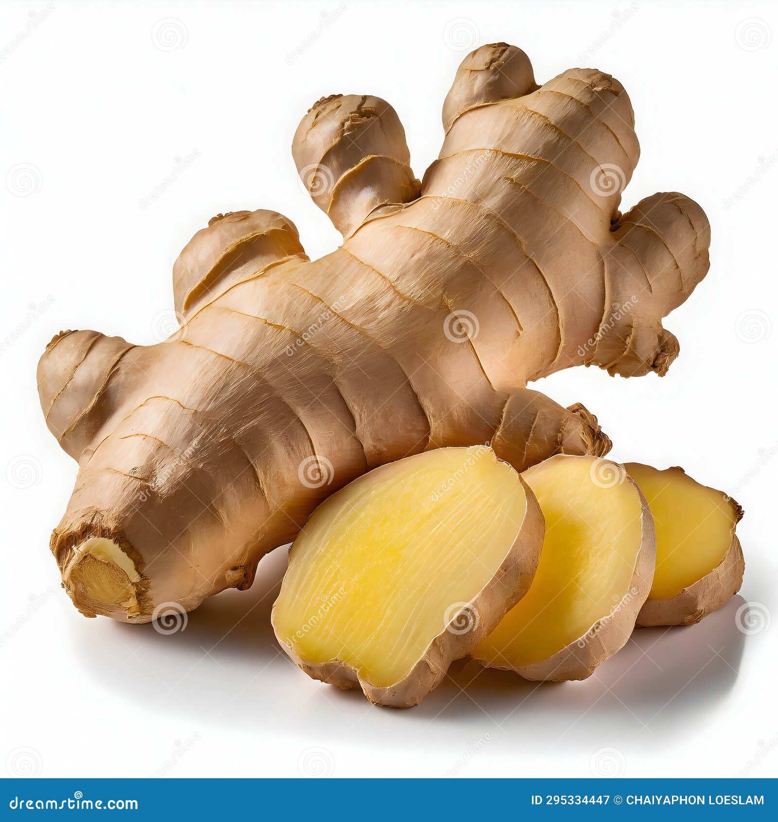 Isolated Ginger on White Background Stock Image - Image of falls, herb ...