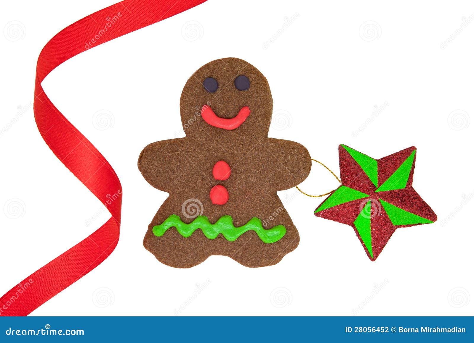 Isolated Gingerbread Man Holding a Star Stock Photo - Image of handmade ...