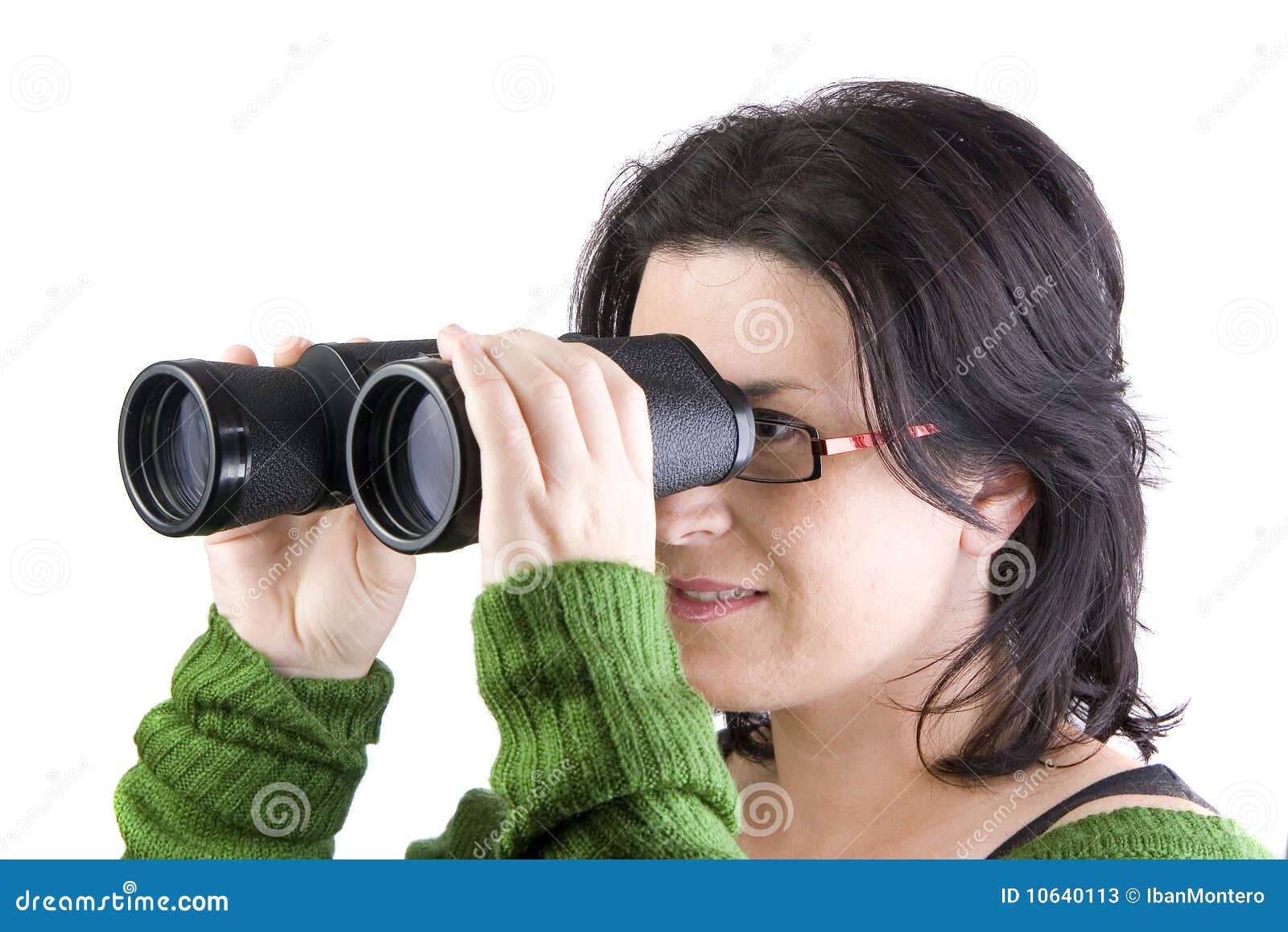 Isolated Girl Searching for Business Stock Image - Image of withe ...