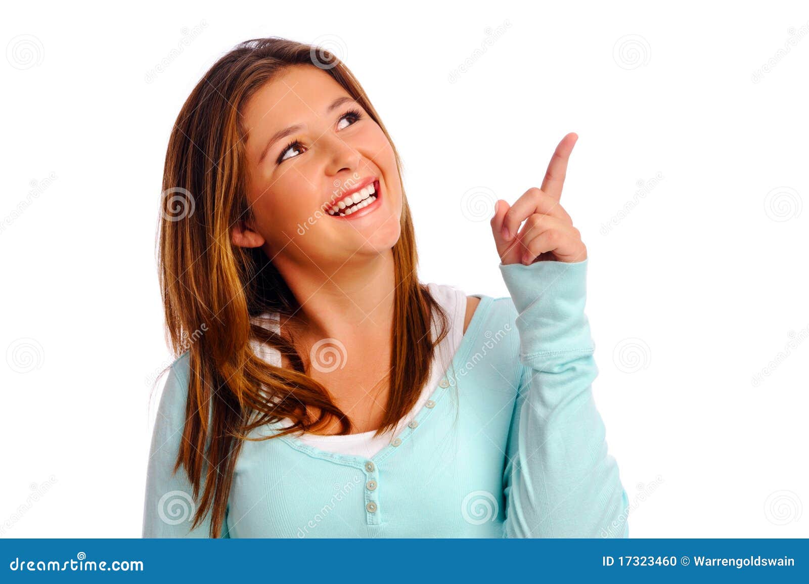 Isolated girl in studio stock photo. Image of brunette - 17323460