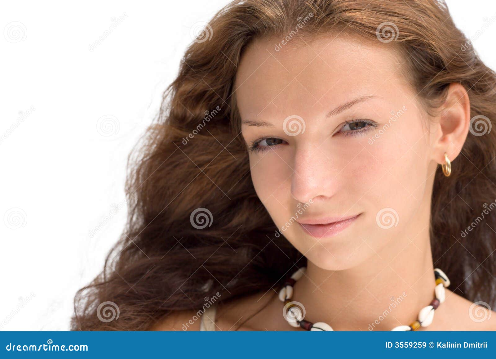 Isolated girl on white stock image. Image of model, beauty - 3559259