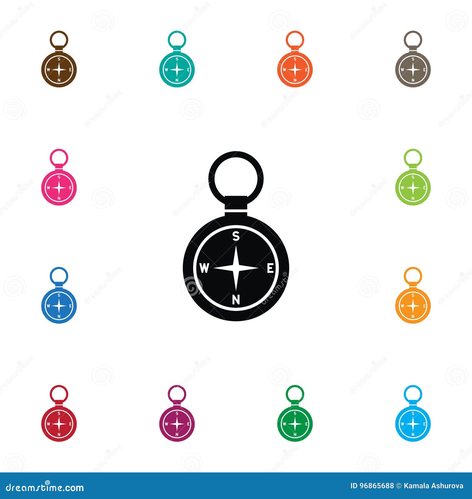 Guide Compass Device Vector Illustration | CartoonDealer.com #228440098