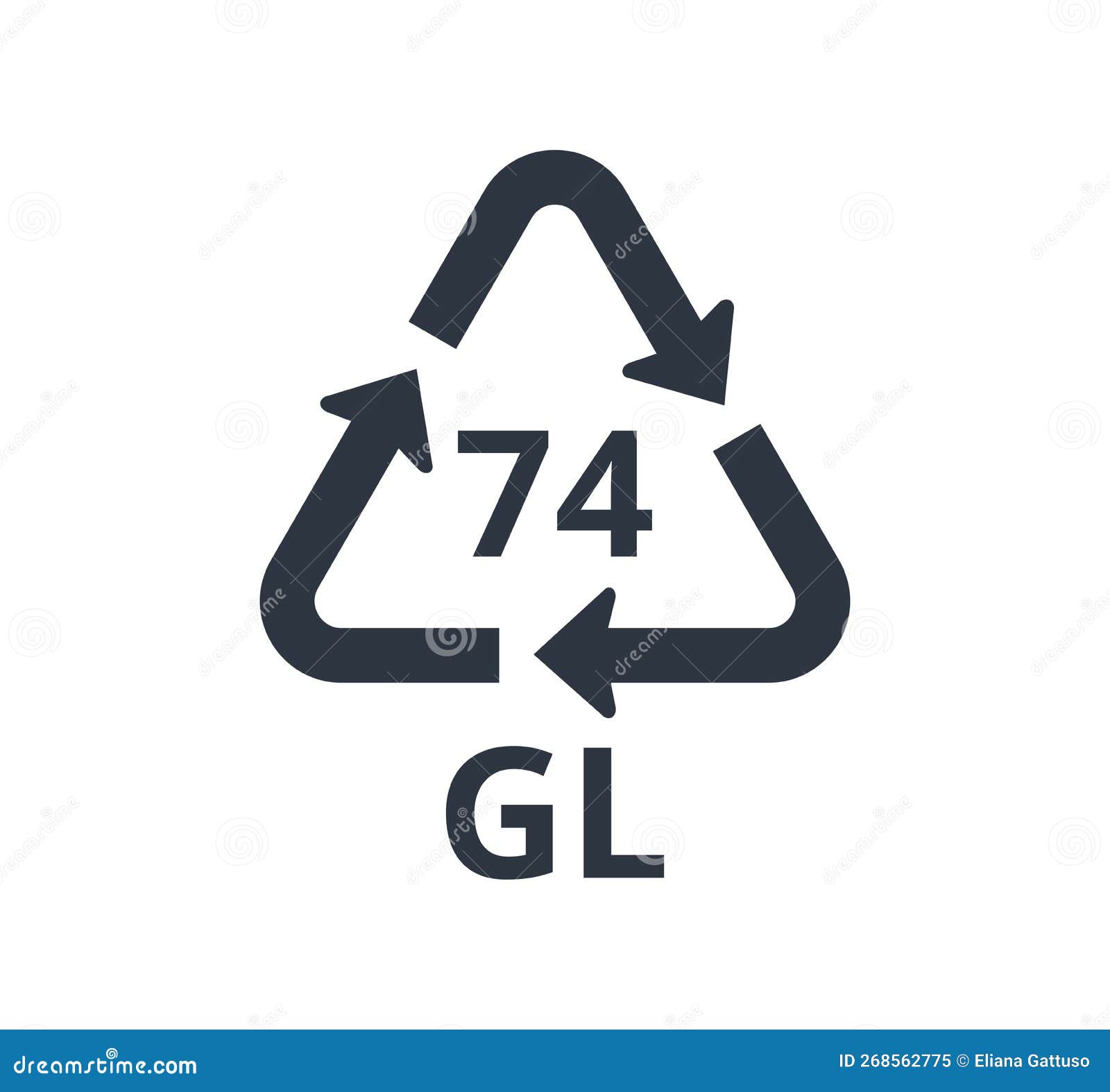 Isolated 74 GL Icon for Light Sort Glass. Concept of Ecology and ...
