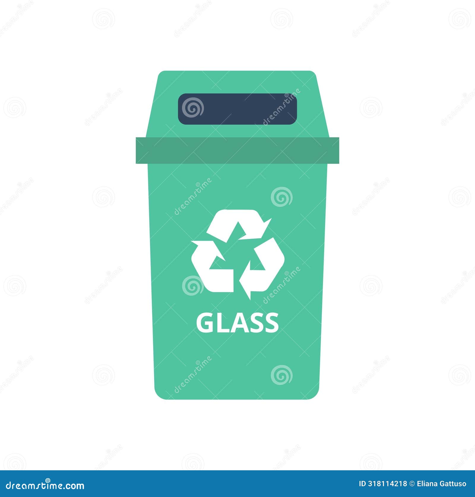 Isolated Glass Recycling Container Symbol Stock Vector - Illustration ...