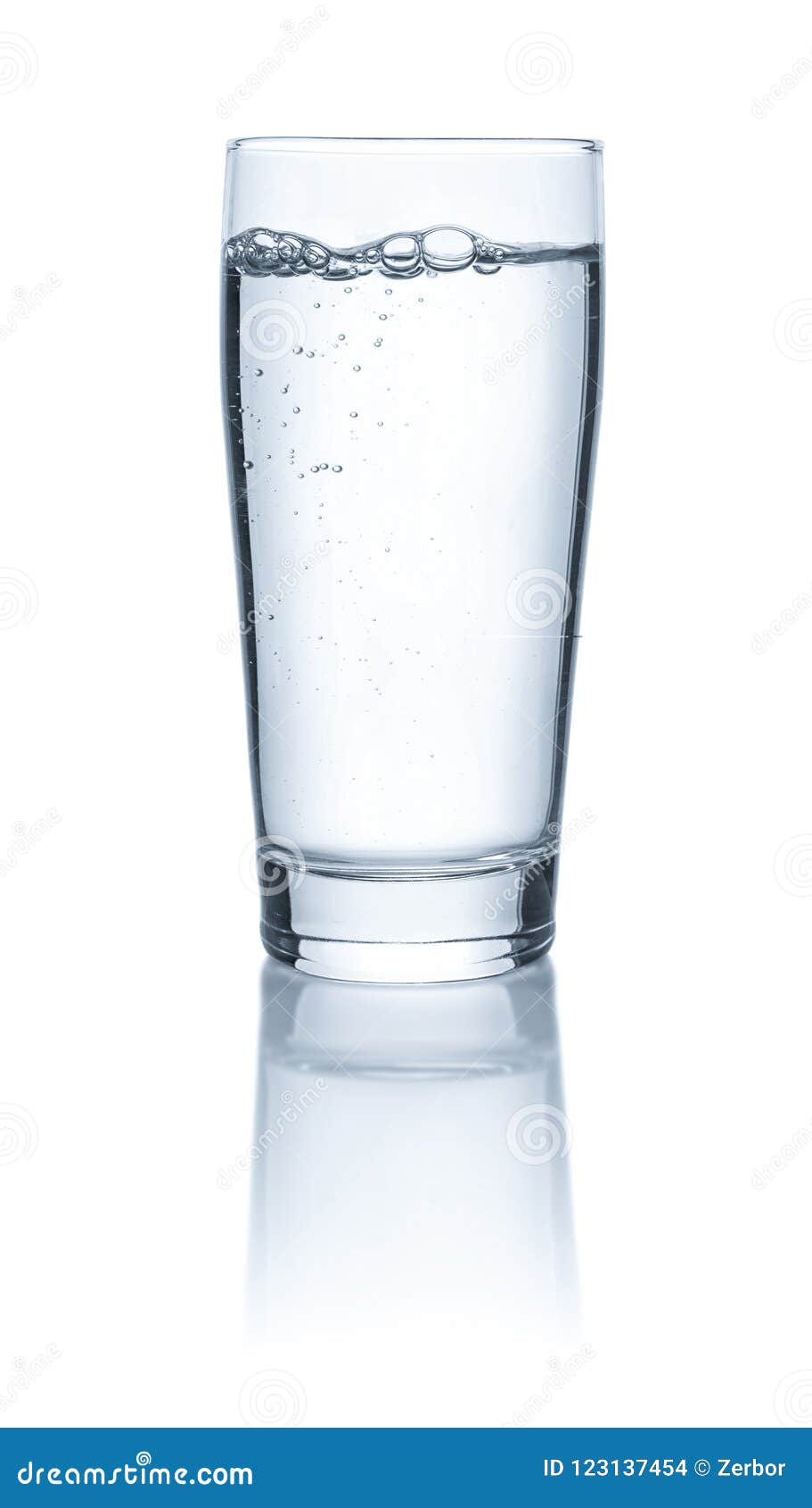 An Isolated Glass with Water Stock Photo - Image of beverage ...