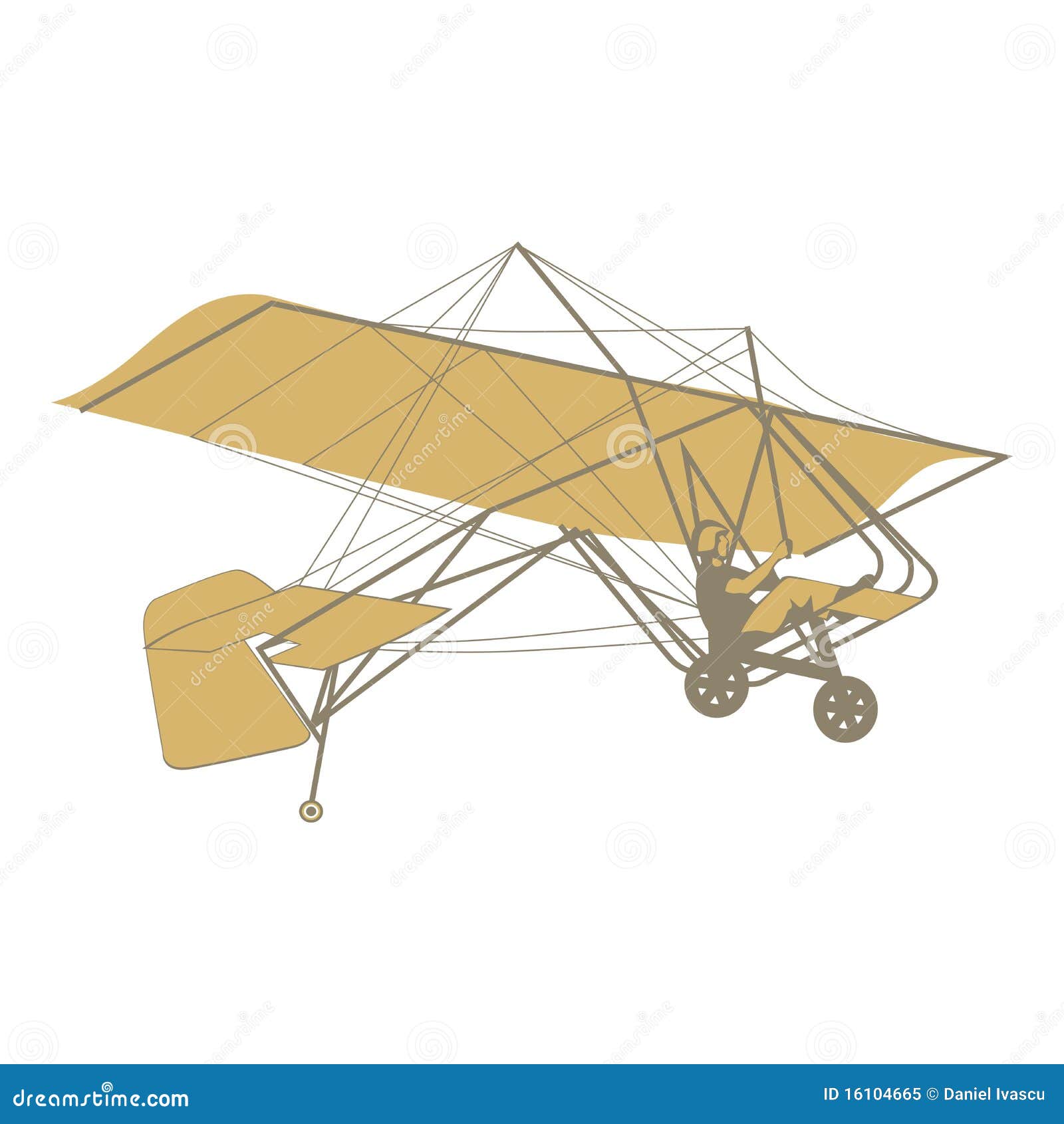 Isolated glider stock vector. Illustration of aircraft - 16104665
