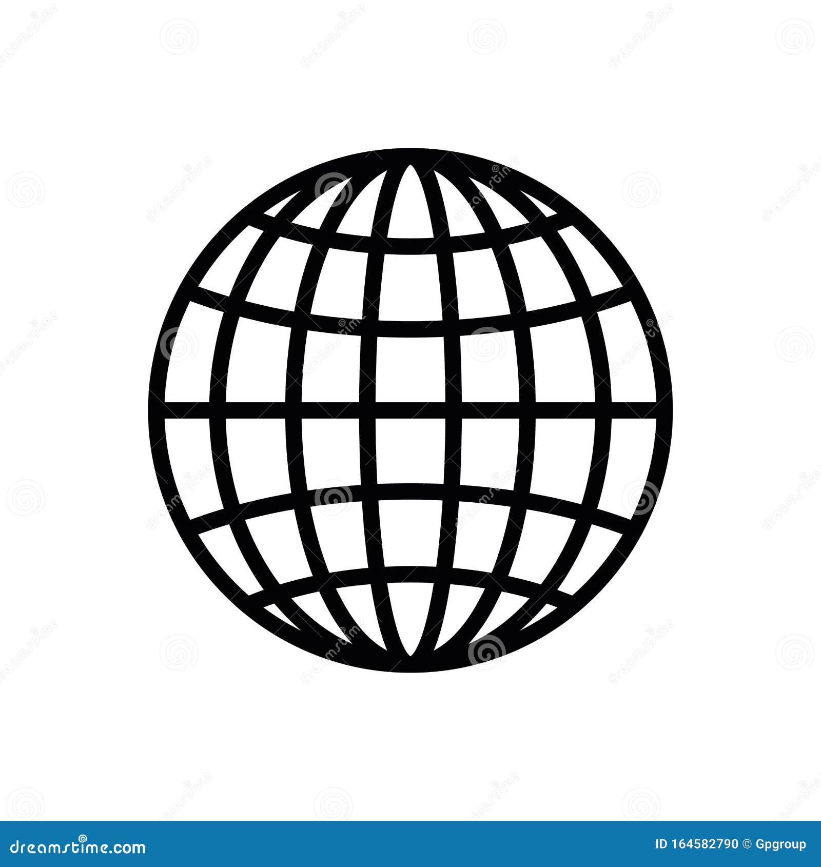 Isolated Global Sphere Icon Line Vector Design Stock Vector ...