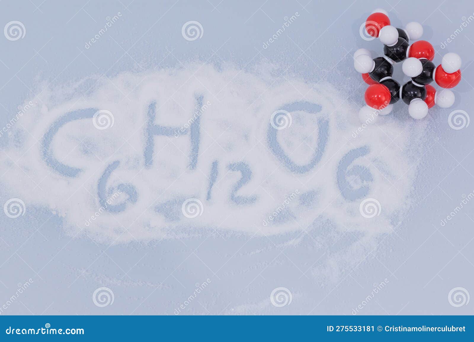 Isolated Glucose Molecule Made by Molecular Model with Glucose Formula ...