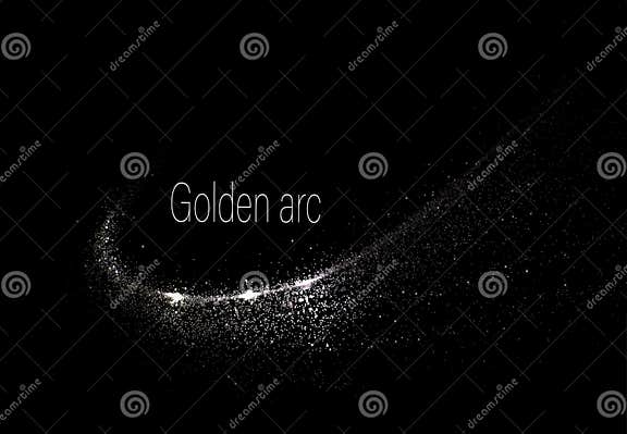 Isolated Gold Arc, Composition with Small Tinsel Stock Illustration ...