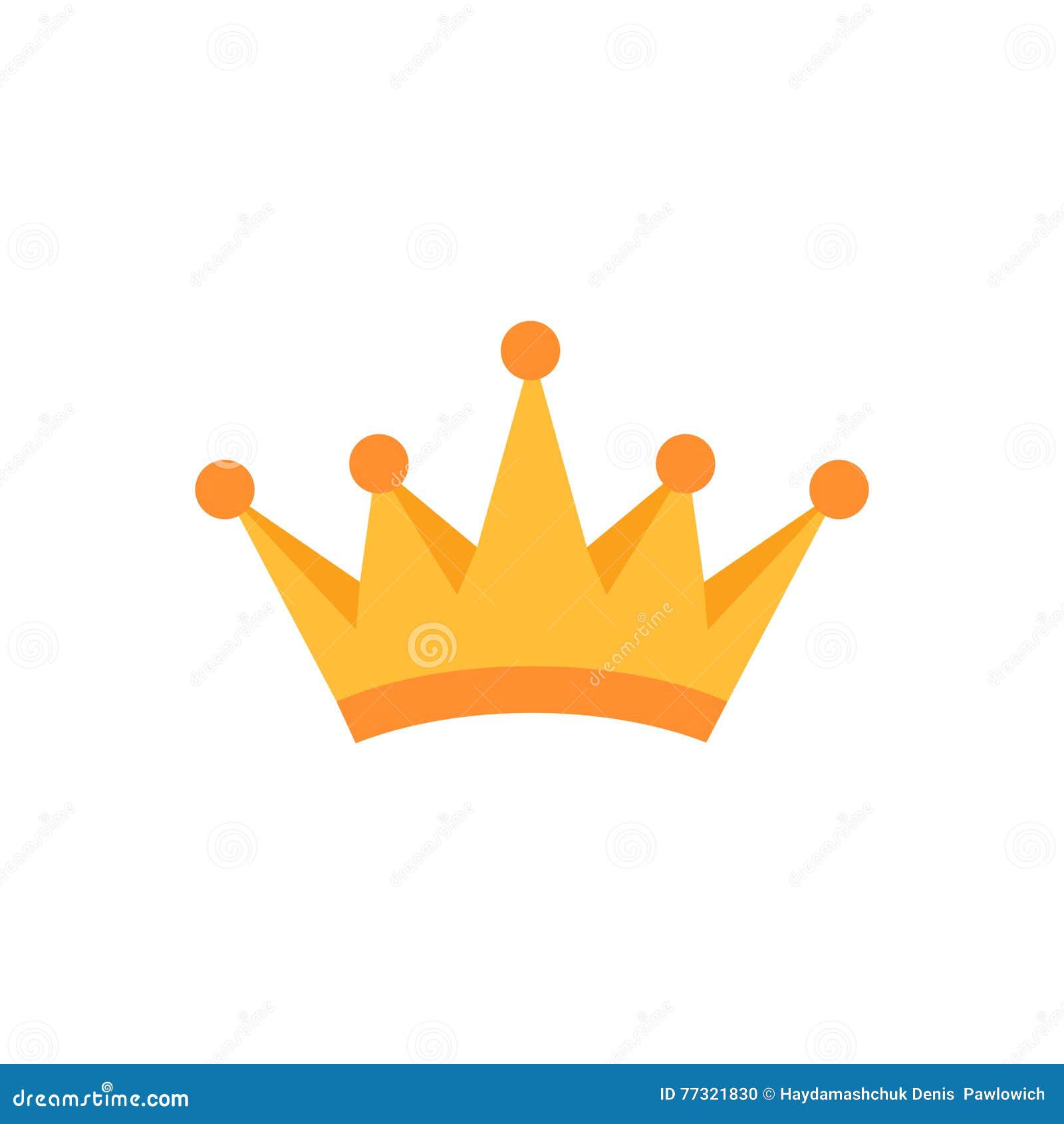 Isolated Gold Cartoon Crown Stock Vector - Illustration of medieval ...
