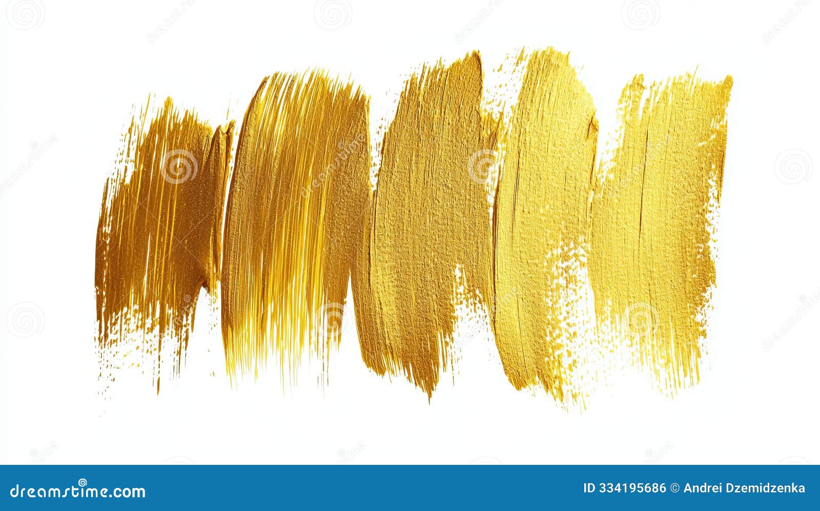 Isolated Gold Paint Brush Stroke on Transparent Background. Stock Photo ...