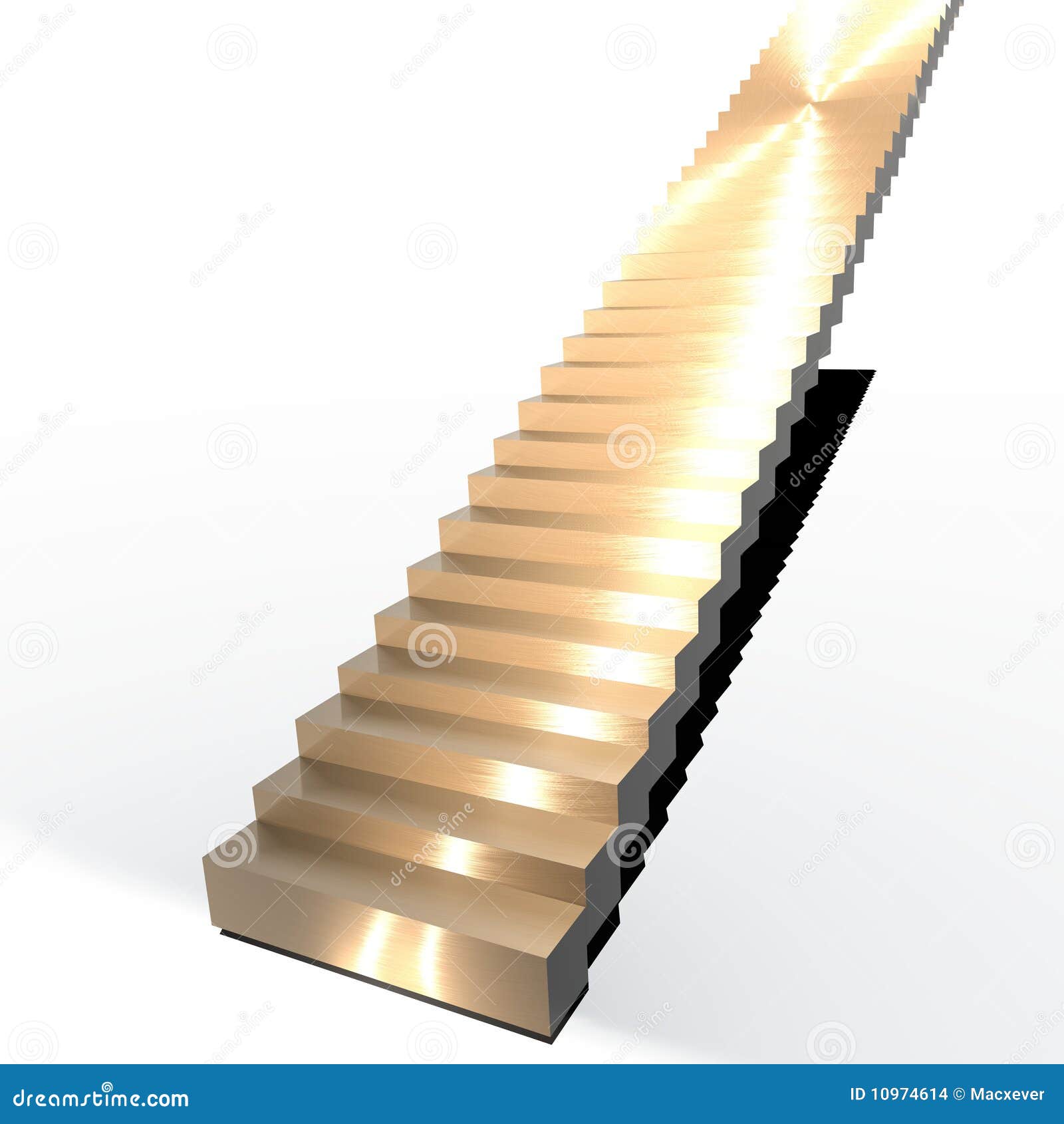 Isolated Gold Stairs stock illustration. Illustration of promotion ...