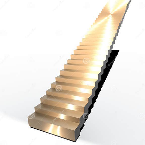 Isolated Gold Stairs stock illustration. Illustration of promotion ...
