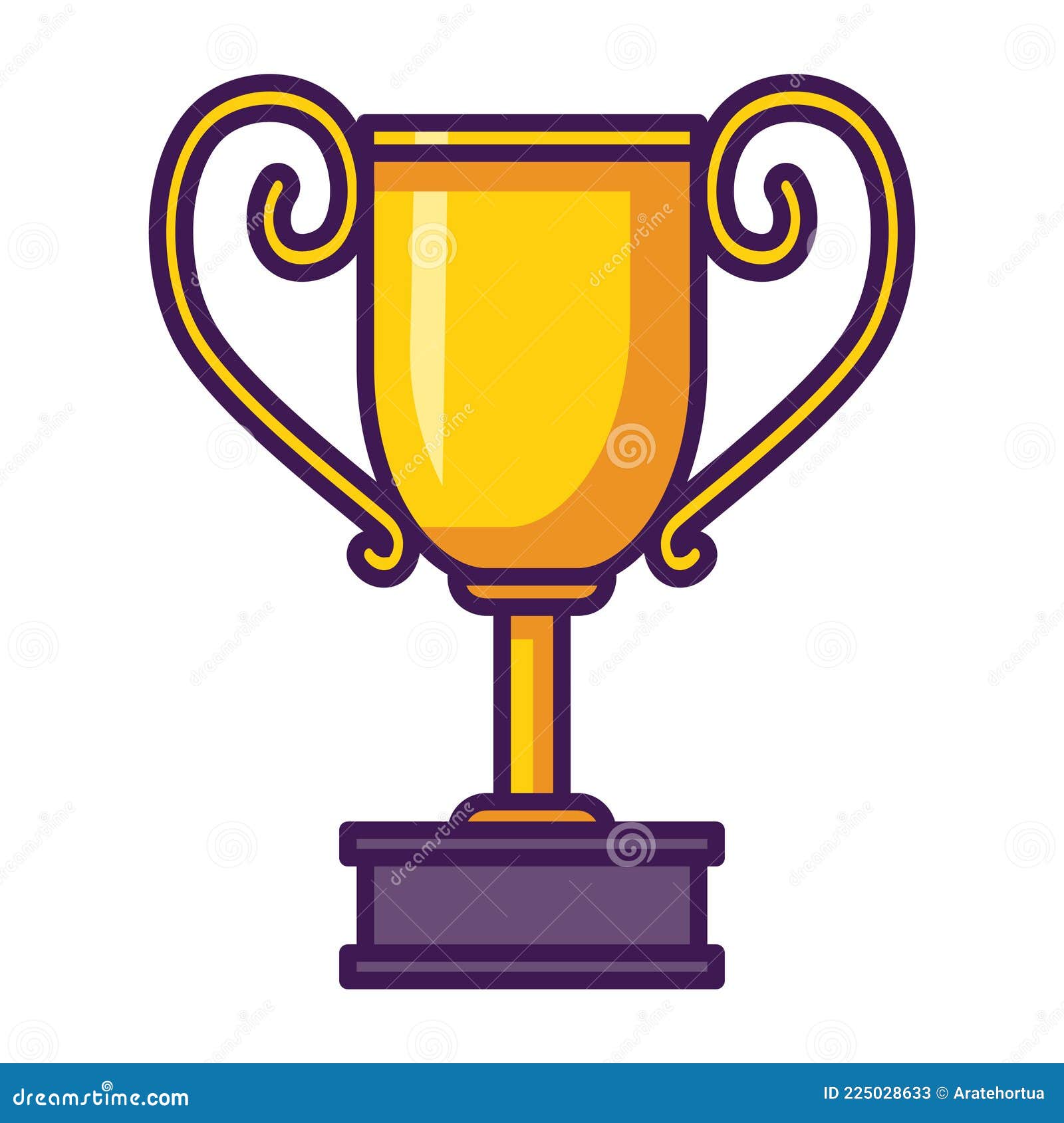 Isolated Gold Trophy Icon Winner Trophy Stock Vector - Illustration of ...